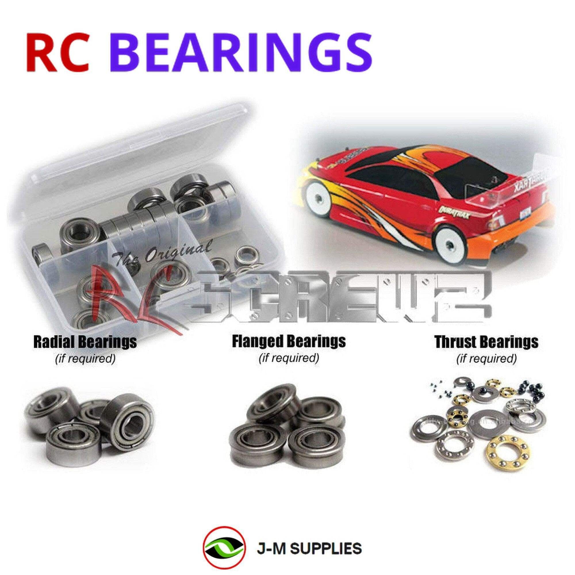 RCScrewZ Metal Shielded Bearing Kit dur029b for Duratrax Vendetta TC RC ...