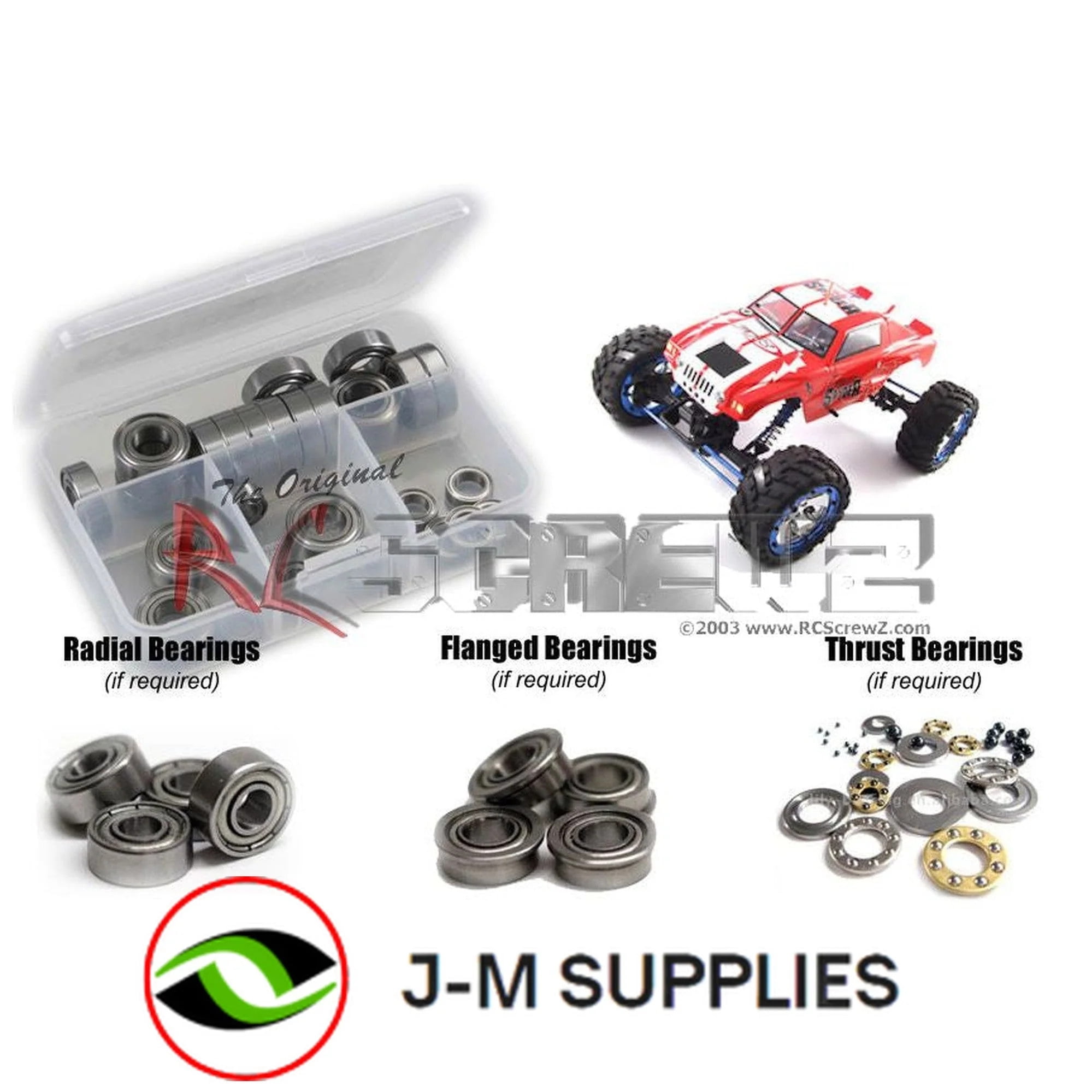 RCScrewZ Metal Shielded Bearing Kit ftx002b for FTX Racing Spyder 1/10th Crawler RC Car | SET ...