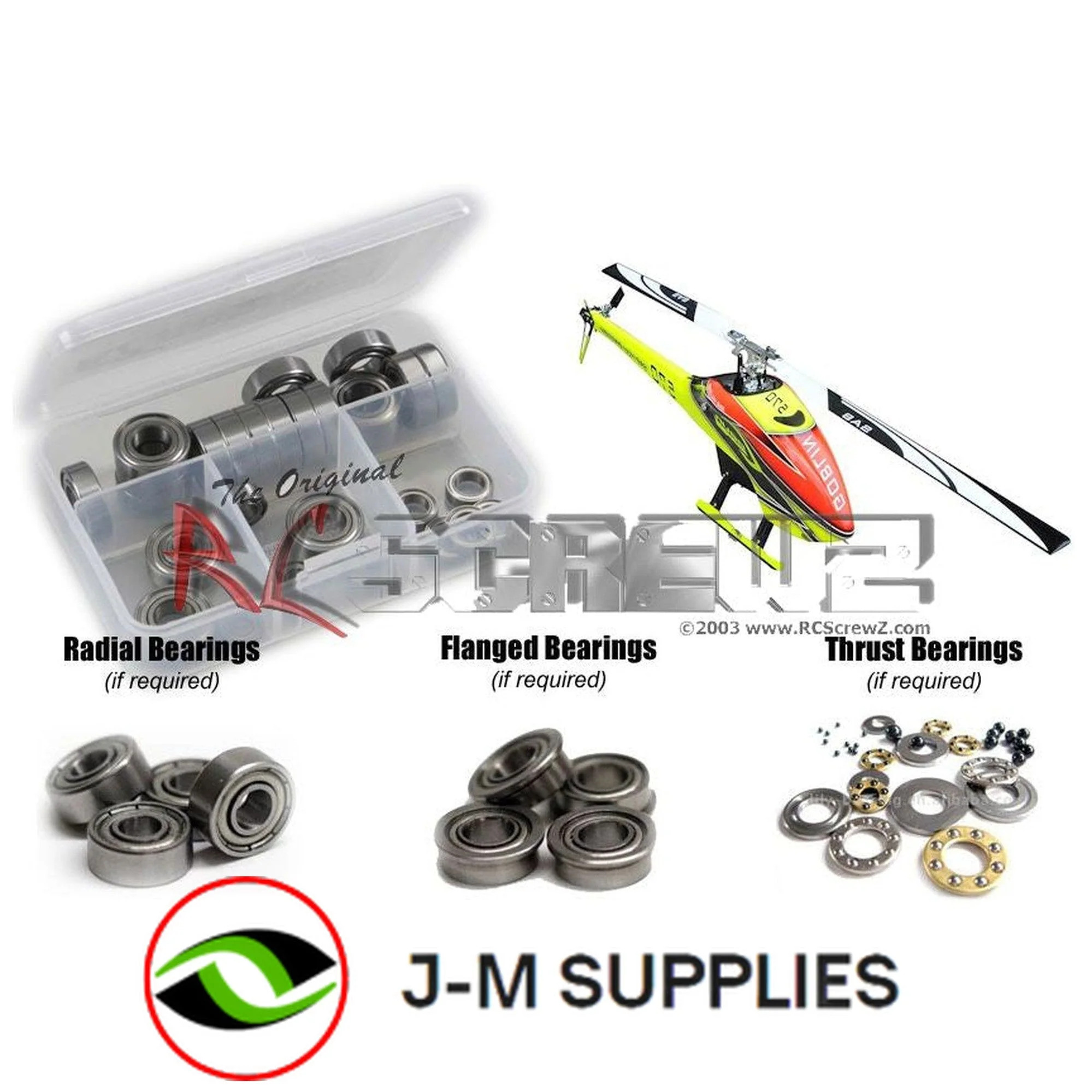 RCScrewZ Metal Shielded Bearing Kit gob005b for Goblin 570 Series ...