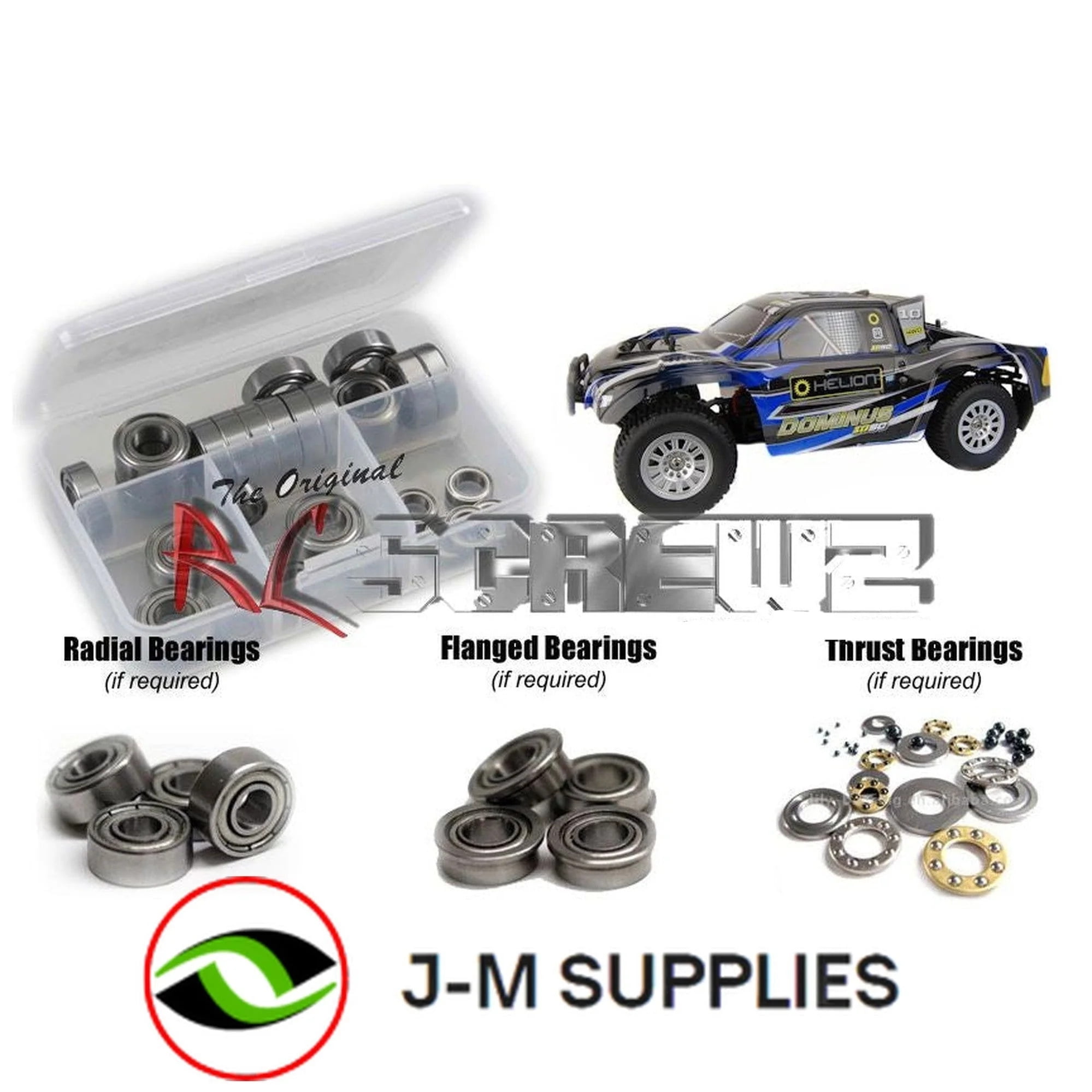 RCScrewZ Metal Shielded Bearing Kit helrc003b for Helion RC Dominus ...
