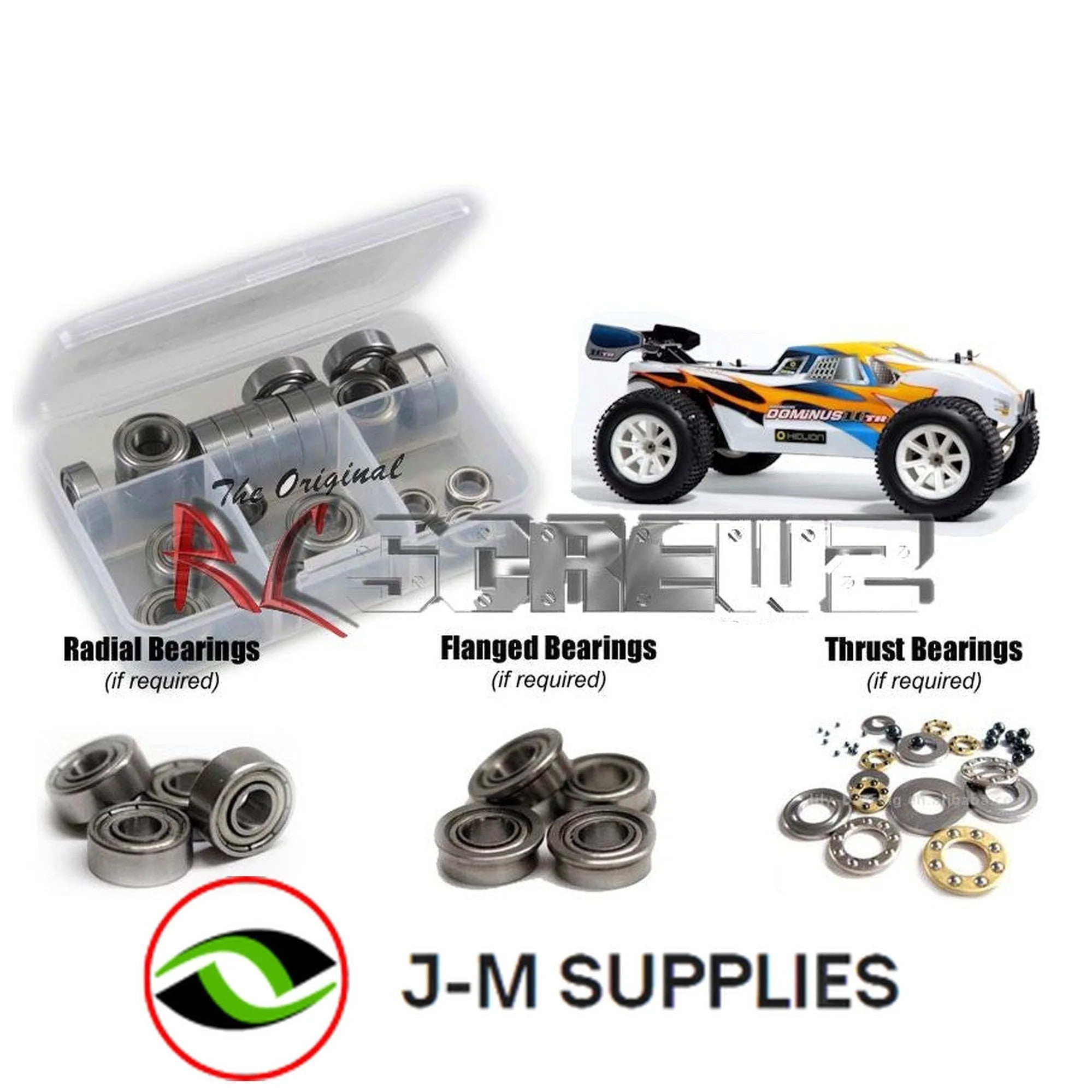 RCScrewZ Metal Shielded Bearing Kit helrc004b for Helion RC Dominus ...