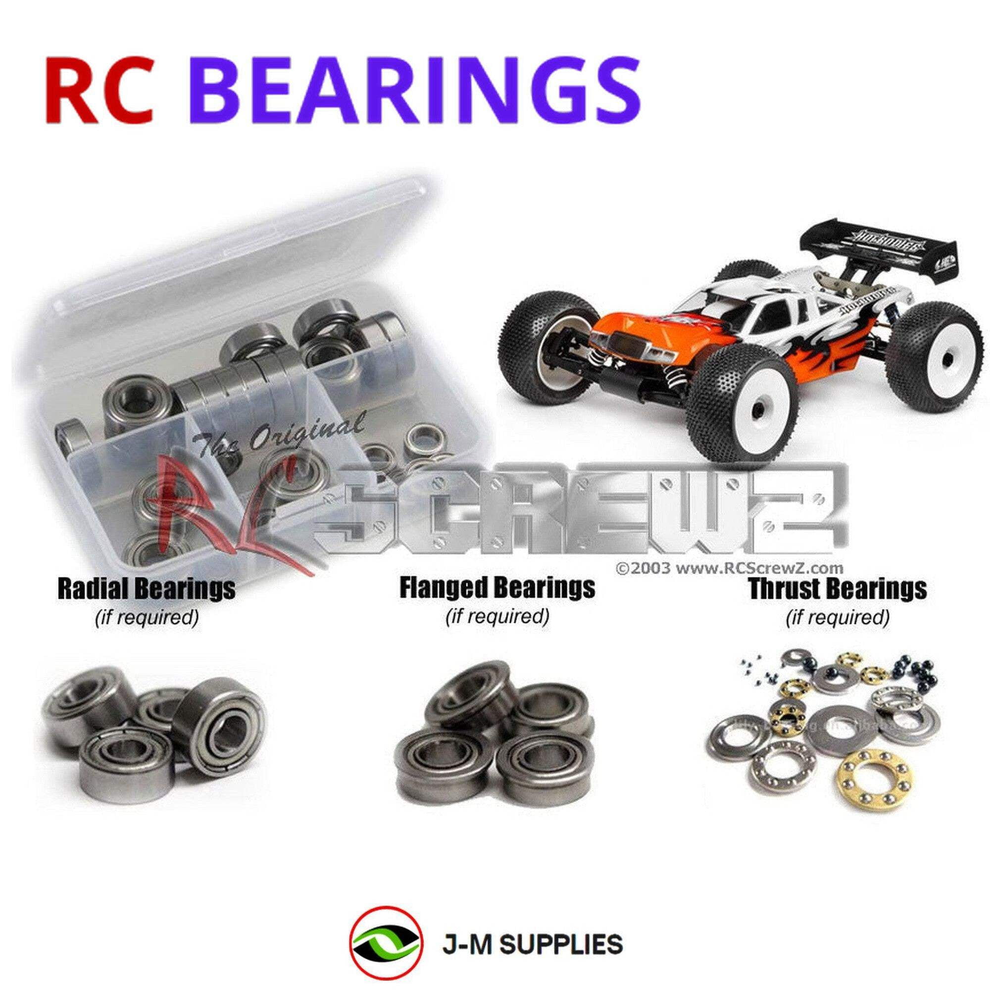 RCScrewZ Metal Shielded Bearing Kit hot021b for HotBodies D8T RC Car ...