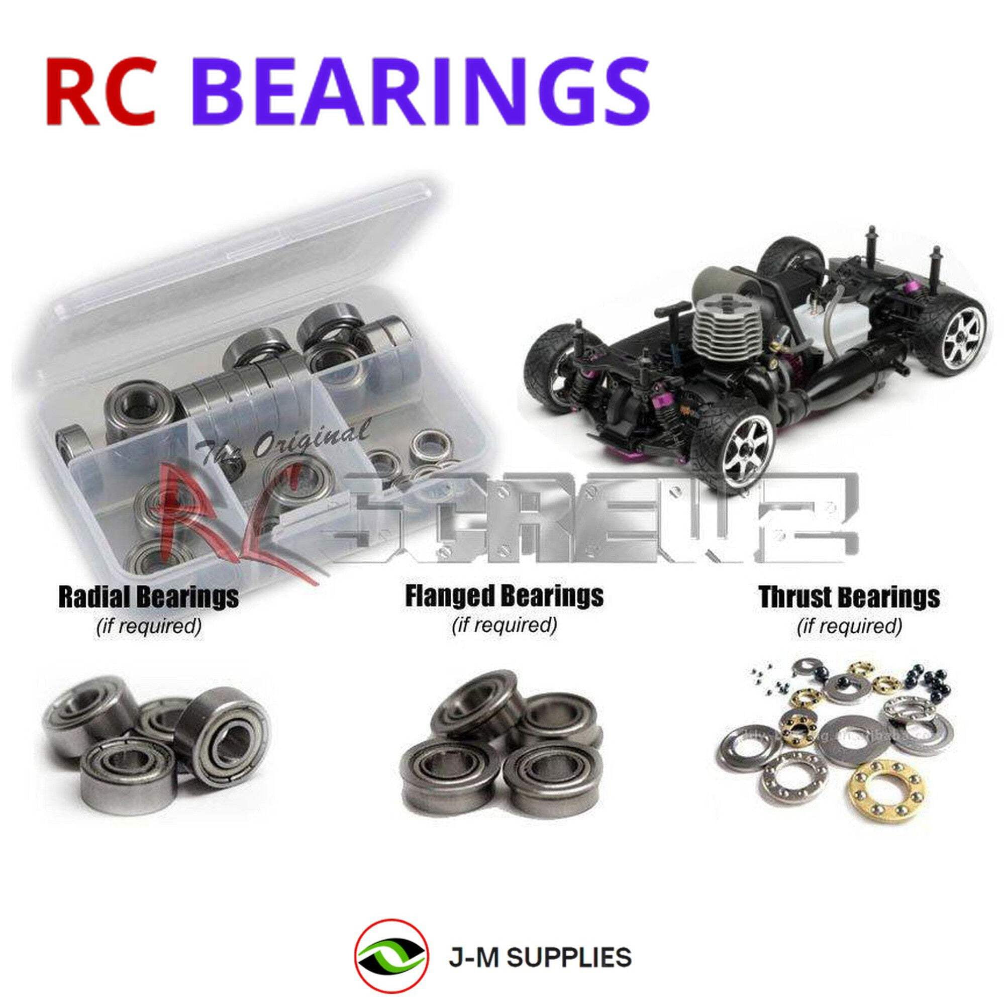 RCScrewZ Metal Shielded Bearing Kit hpi097b for HPI Racing RS4 3 Evo ...