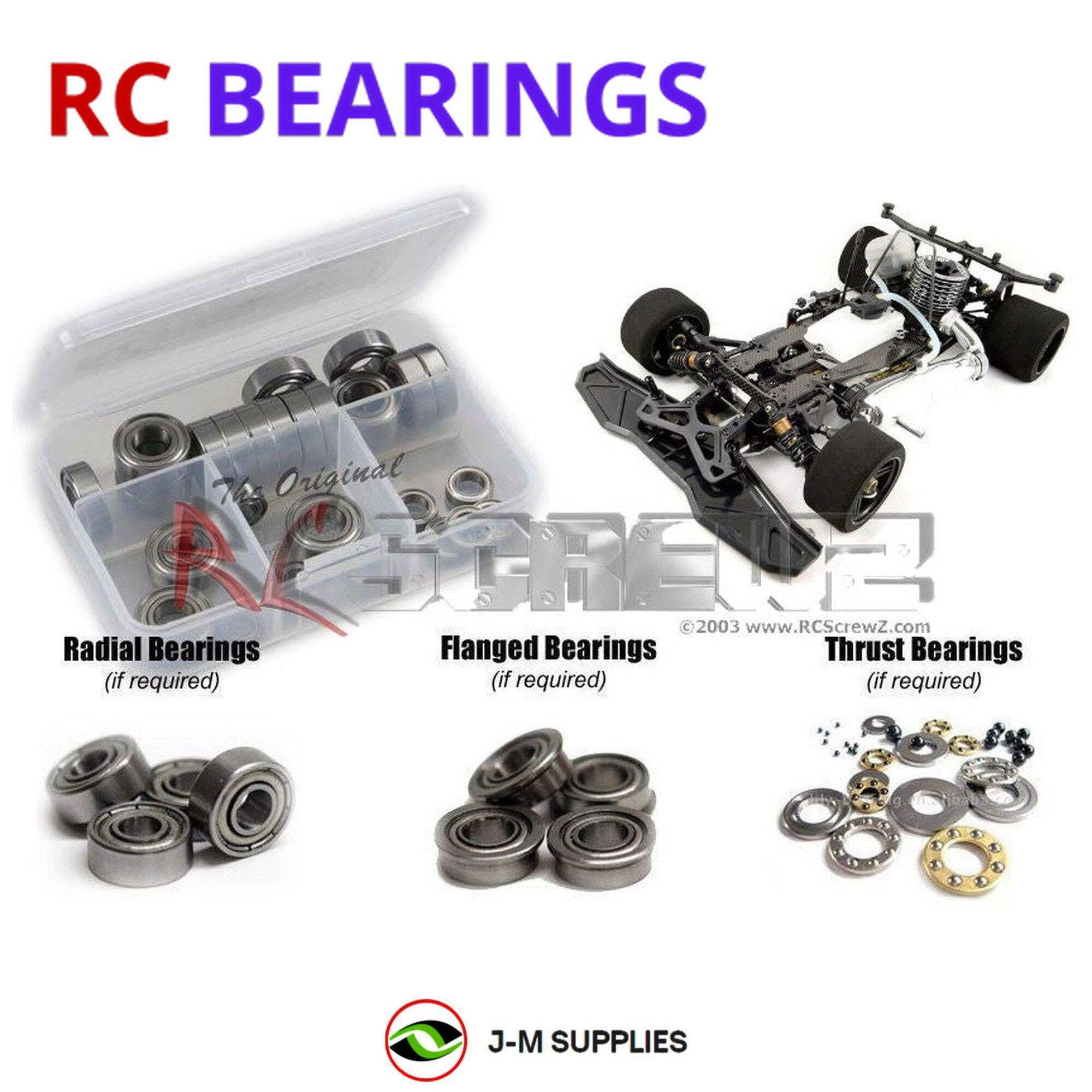 RCScrewZ Metal Shielded Bearing Kit inf002b for Infinity 1/8th Onroad ...