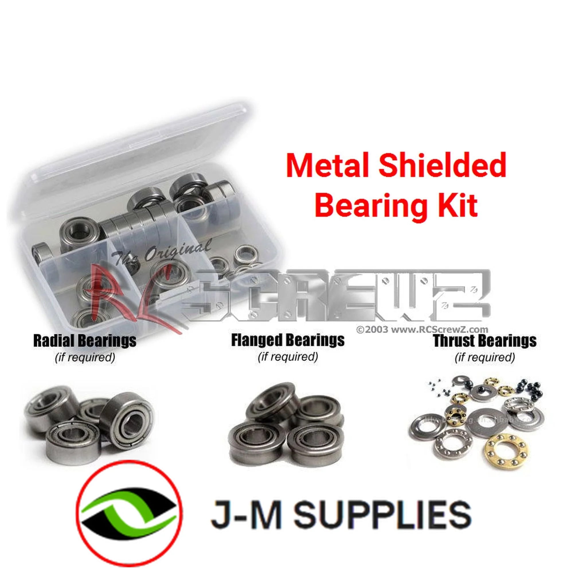 RCScrewZ Metal Shielded Bearing Kit kyo076b for Kyosho Caliber M50 HELI ...