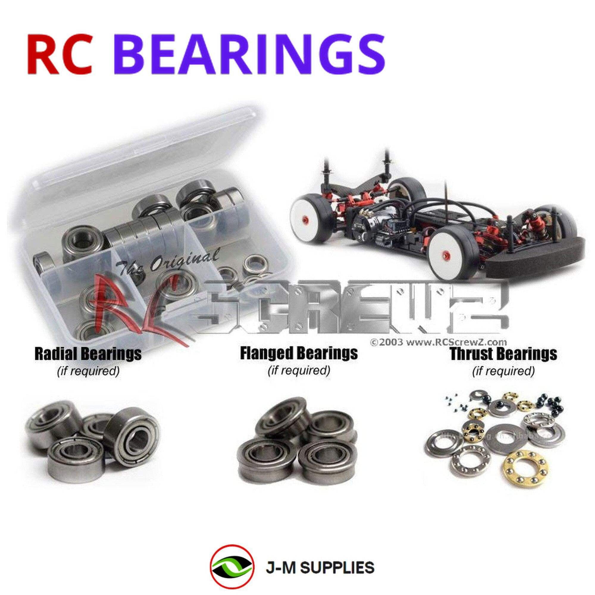 RCScrewZ Metal Shielded Bearing Kit kyo168b for Kyosho TF-7 Onroad 1 ...