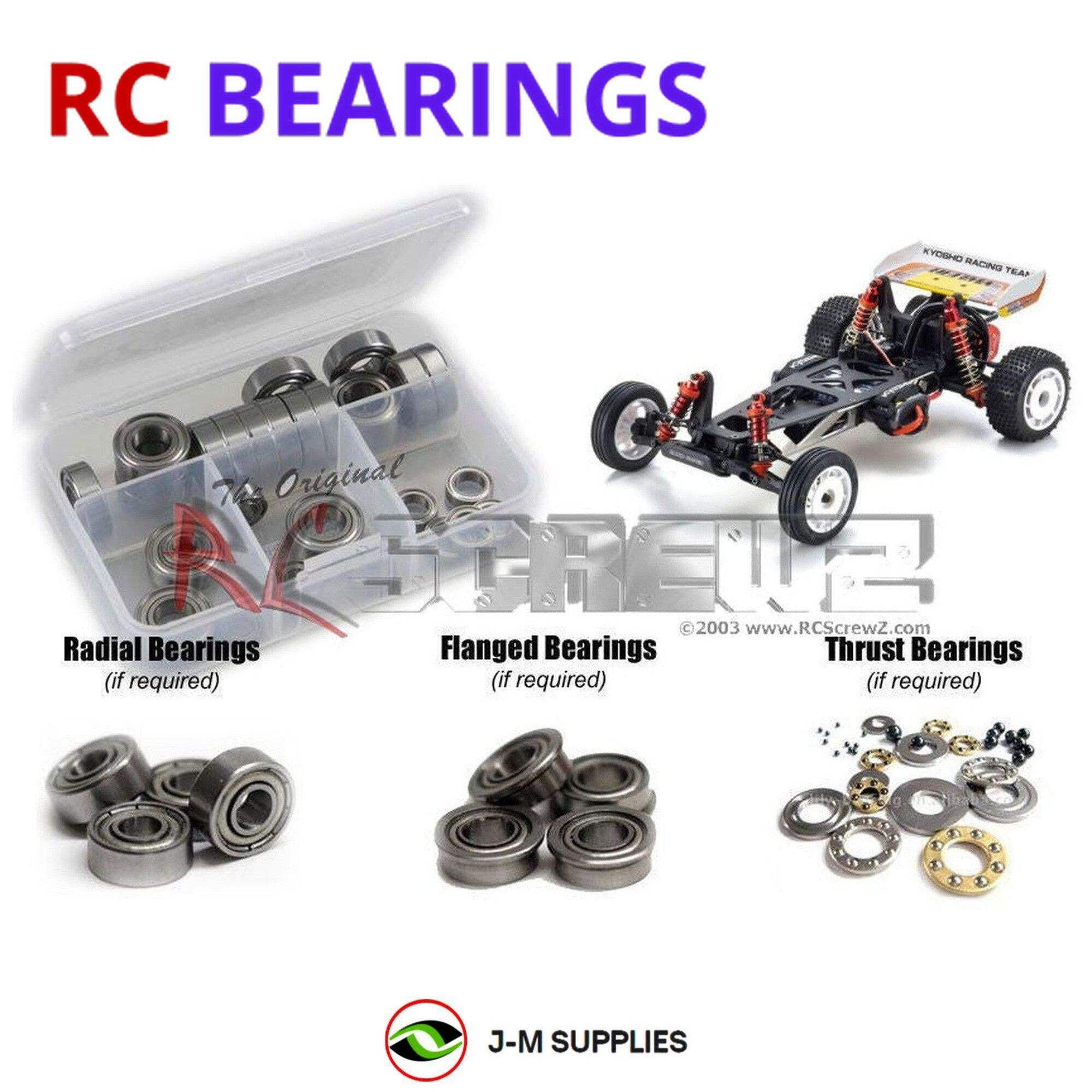 RCScrewZ Metal Shielded Bearing Kit kyo197b for Kyosho Ultima 2wd 1 ...