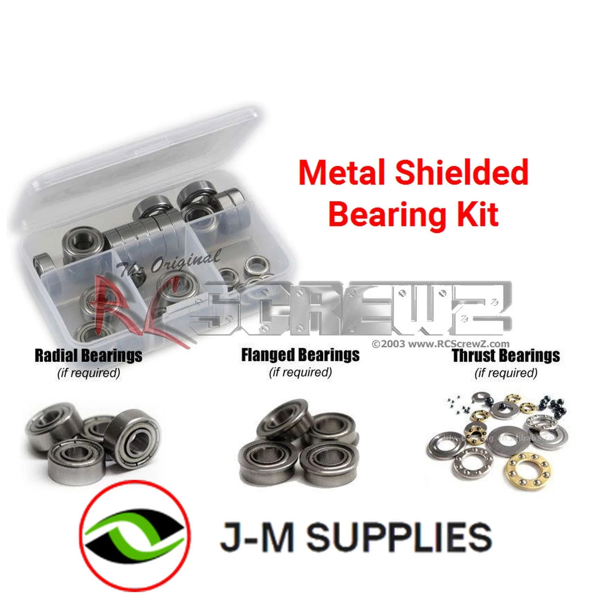RCScrewZ Metal Shielded Bearing Kit mau002b for Marui Samurai 4WD 1 ...