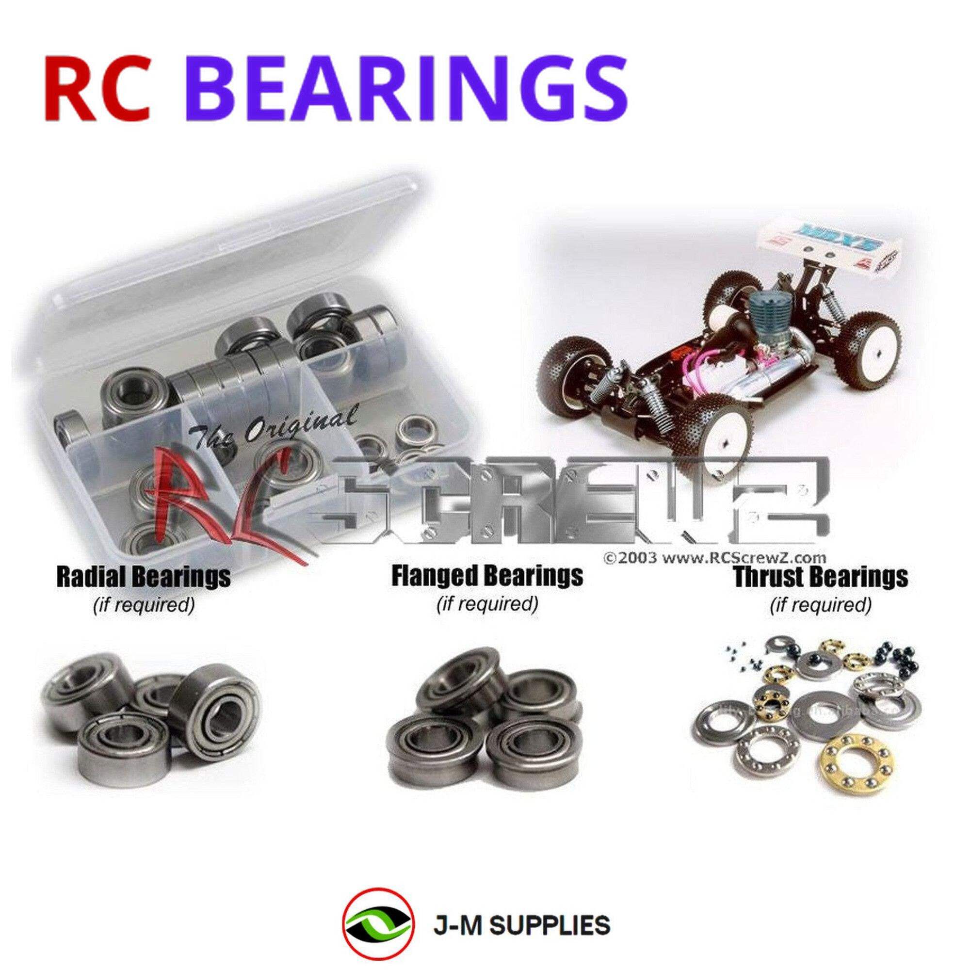RCScrewZ Metal Shielded Bearing Kit mug009b for Mugen Seiki MBX-5 ...