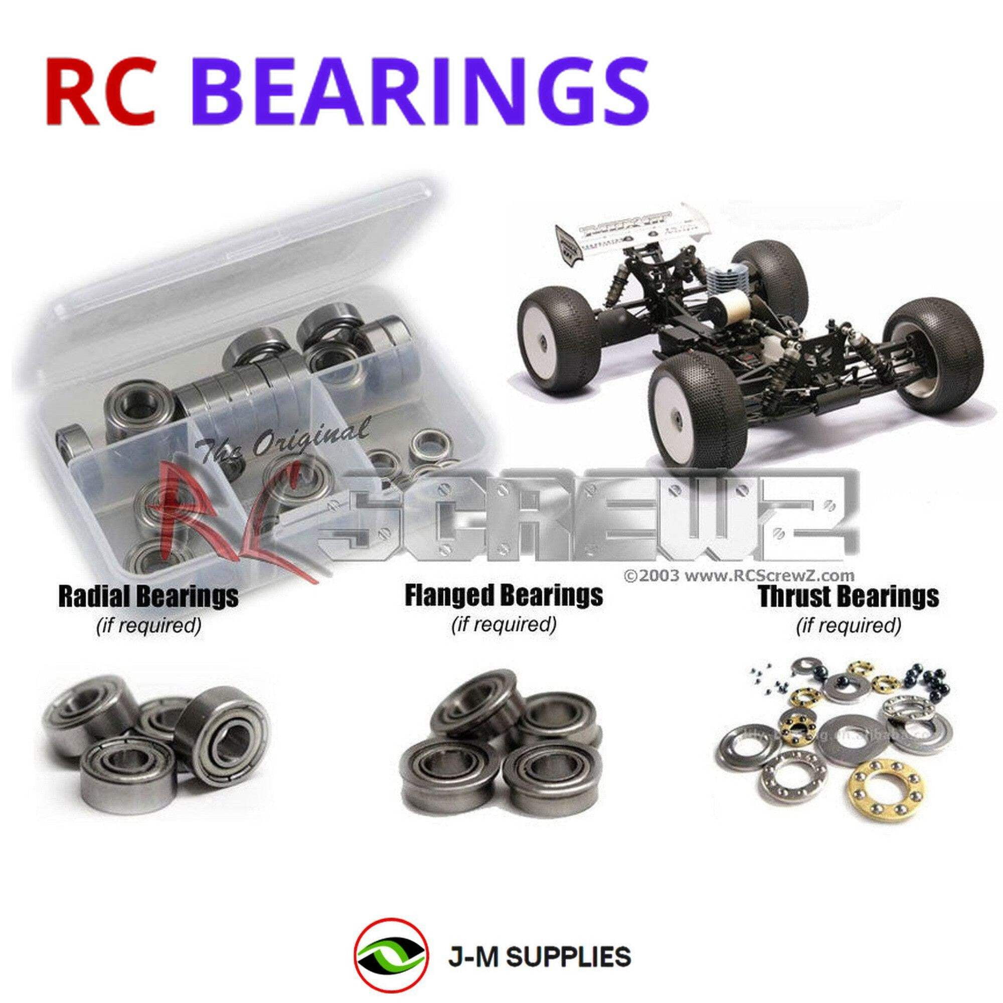 RCScrewZ Metal Shielded Bearing Kit mug018b for Mugen Seiki MBX-6T 1 ...