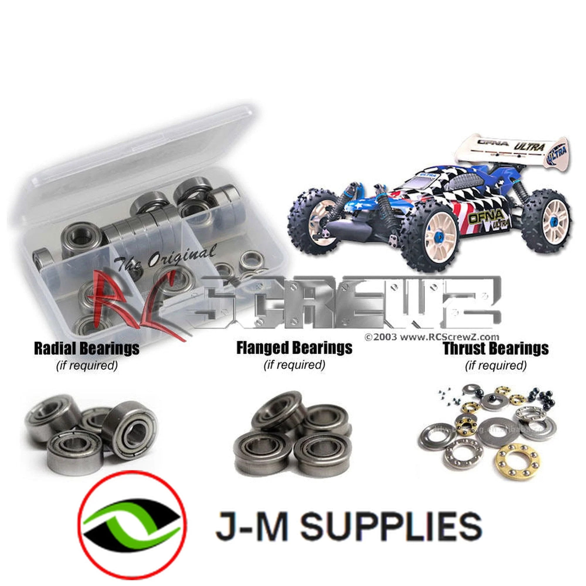 RCScrewZ Metal Shielded Bearing Kit ofn014b for Ofna Ultra LX Pro 1/8th ...