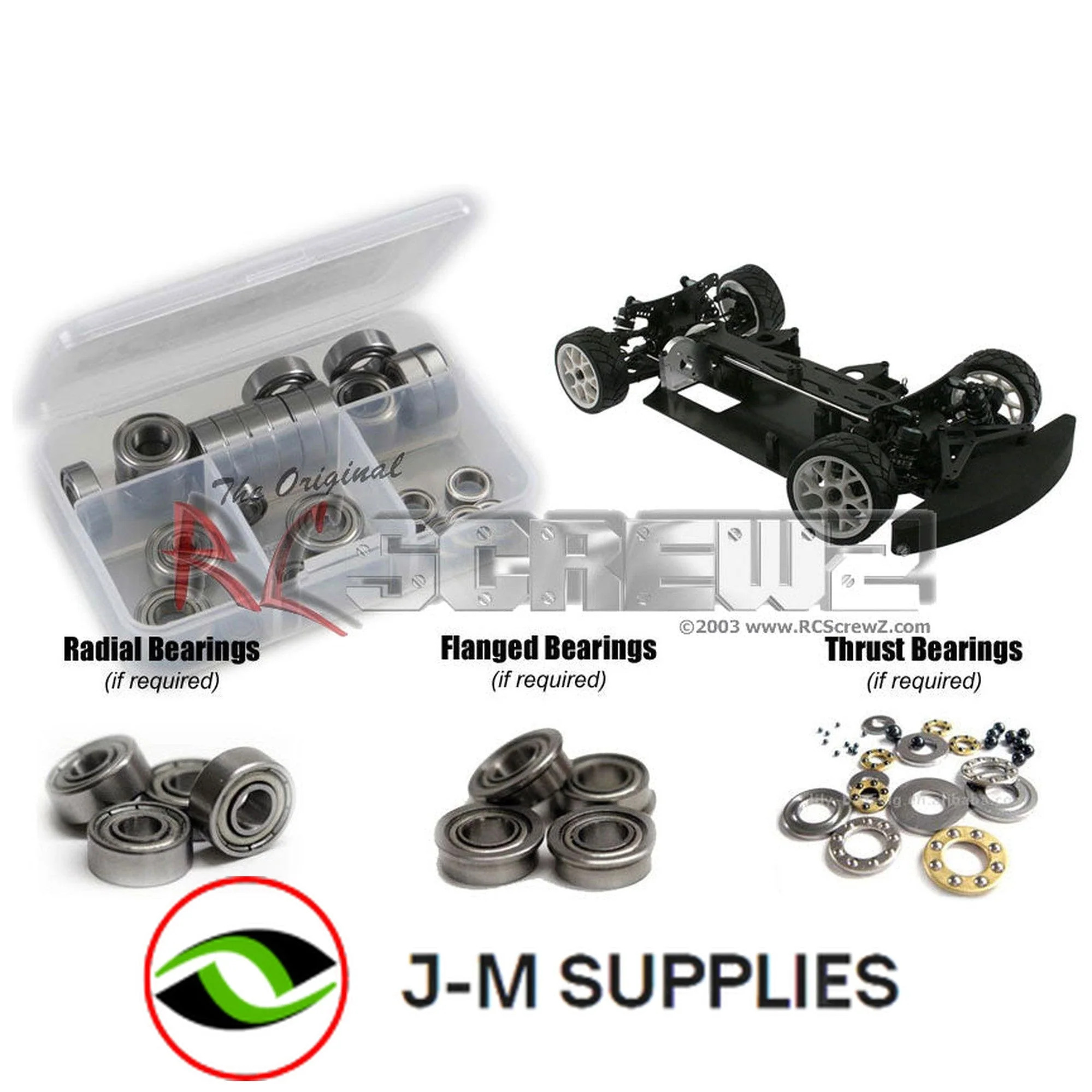 RCScrewZ Metal Shielded Bearing Kit ofn055b for Ofna JL10e 1/10th RC ...