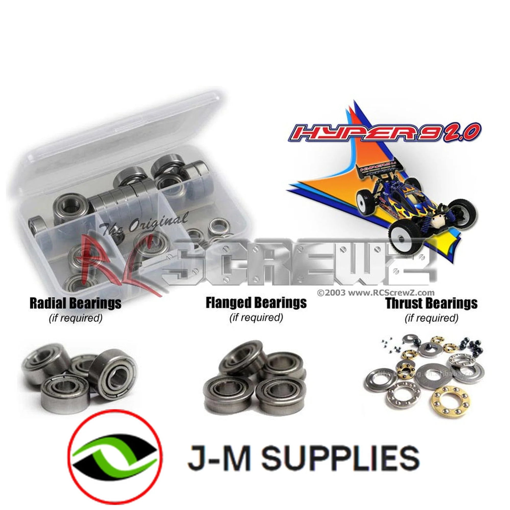 RCScrewZ Metal Shielded Bearing Kit ofn058b for Ofna Hyper 9 Pro 2.0 1 ...