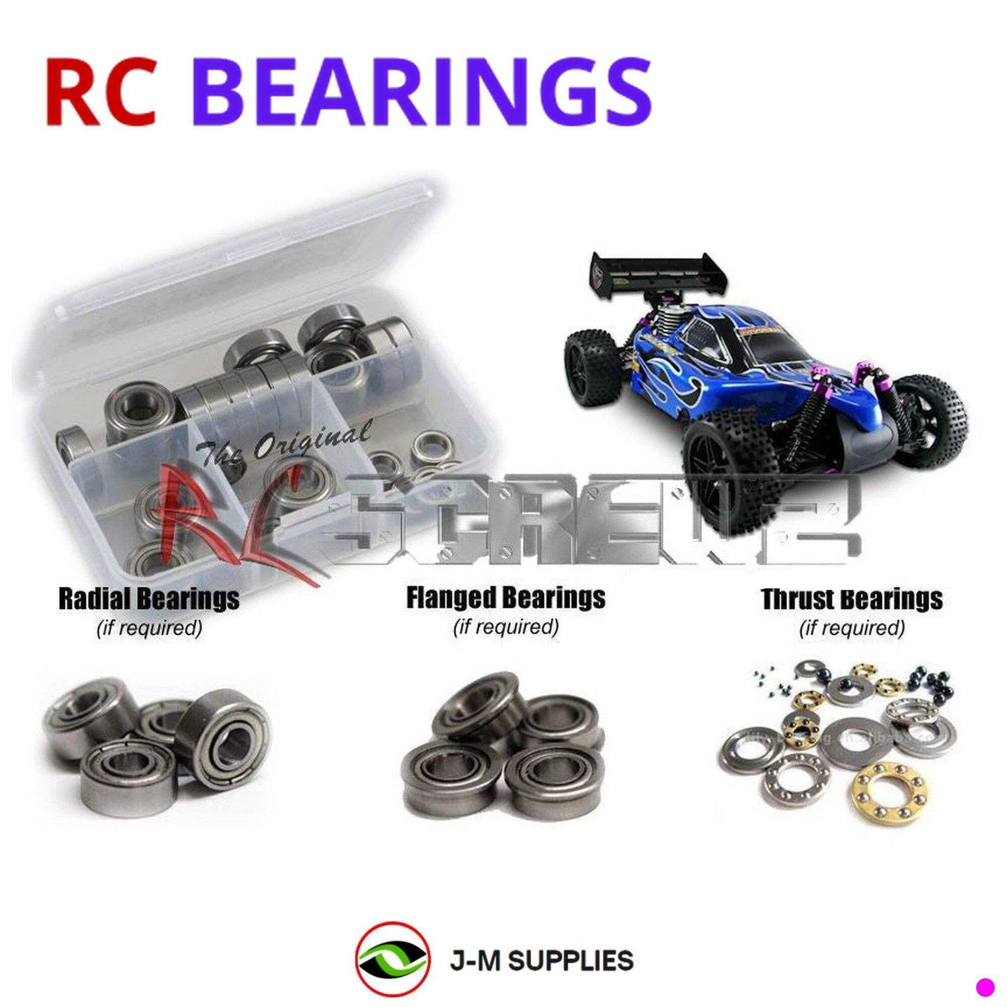 RCScrewZ Metal Shielded Bearing Kit rcr025b for RedCat Racing Shockwave ...