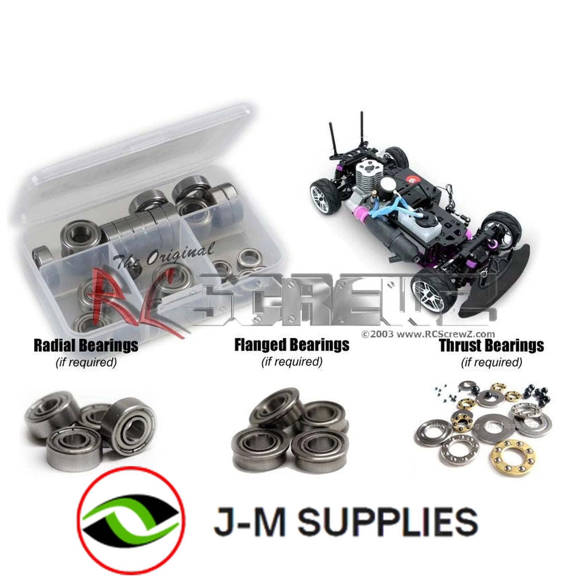 RCScrewZ Metal Shielded Bearing Kit rcr056b for RedCat Lightning STR ...