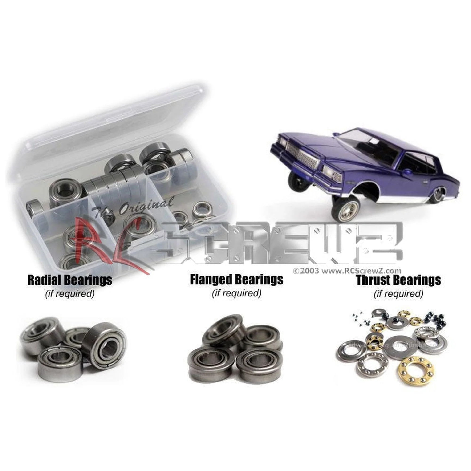 RCScrewZ Metal Shielded Bearing Kit rer075b for RedCat 1979 Monte Carlo ...