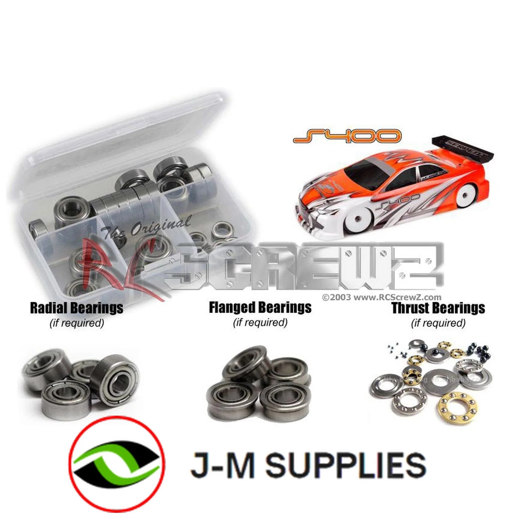 RCScrewZ Metal Shielded Bearing Kit ser015b for Serpent S400 1/10 ...