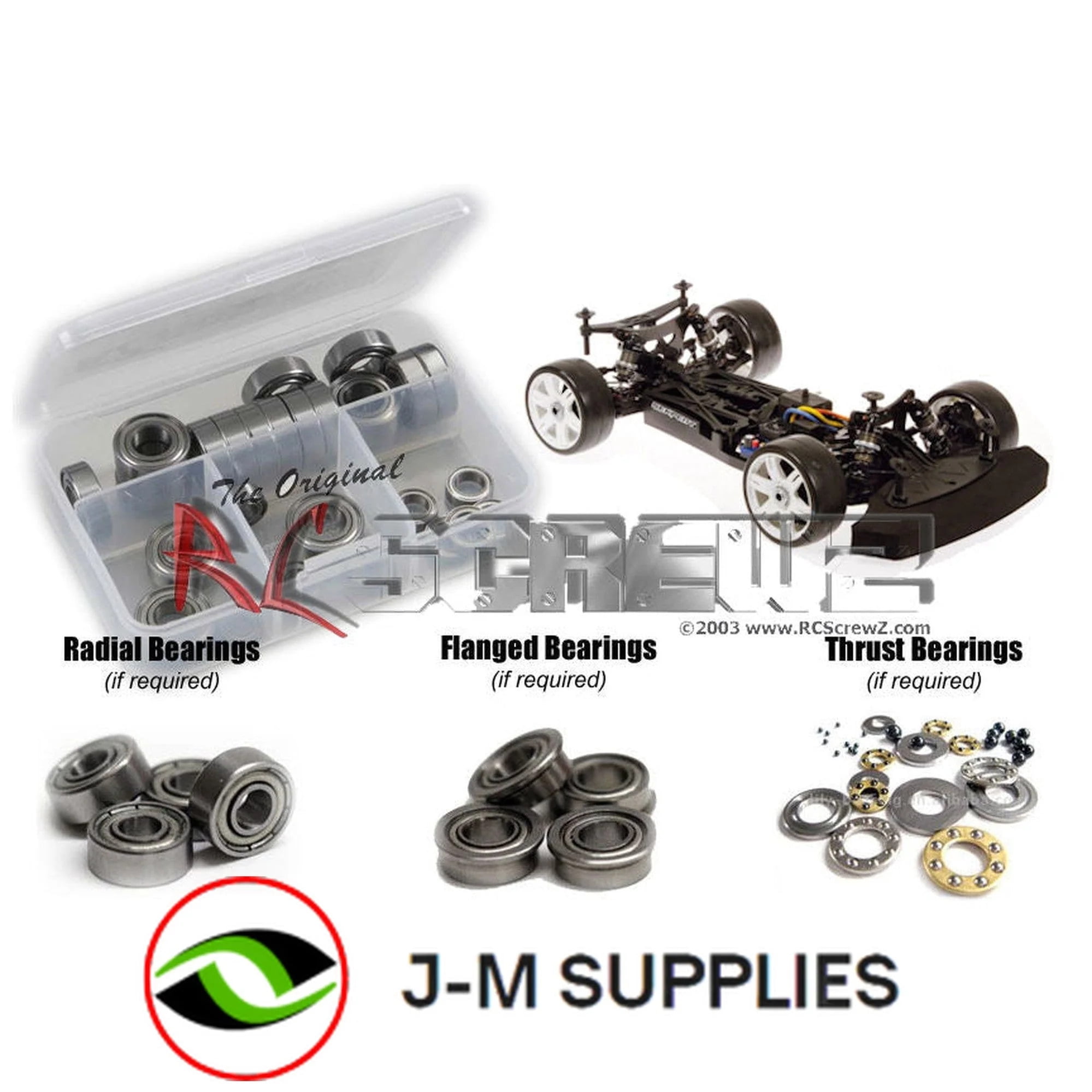 RCScrewZ Metal Shielded Bearing Kit ser027b for Serpent Cobra GTe 1/8th ...