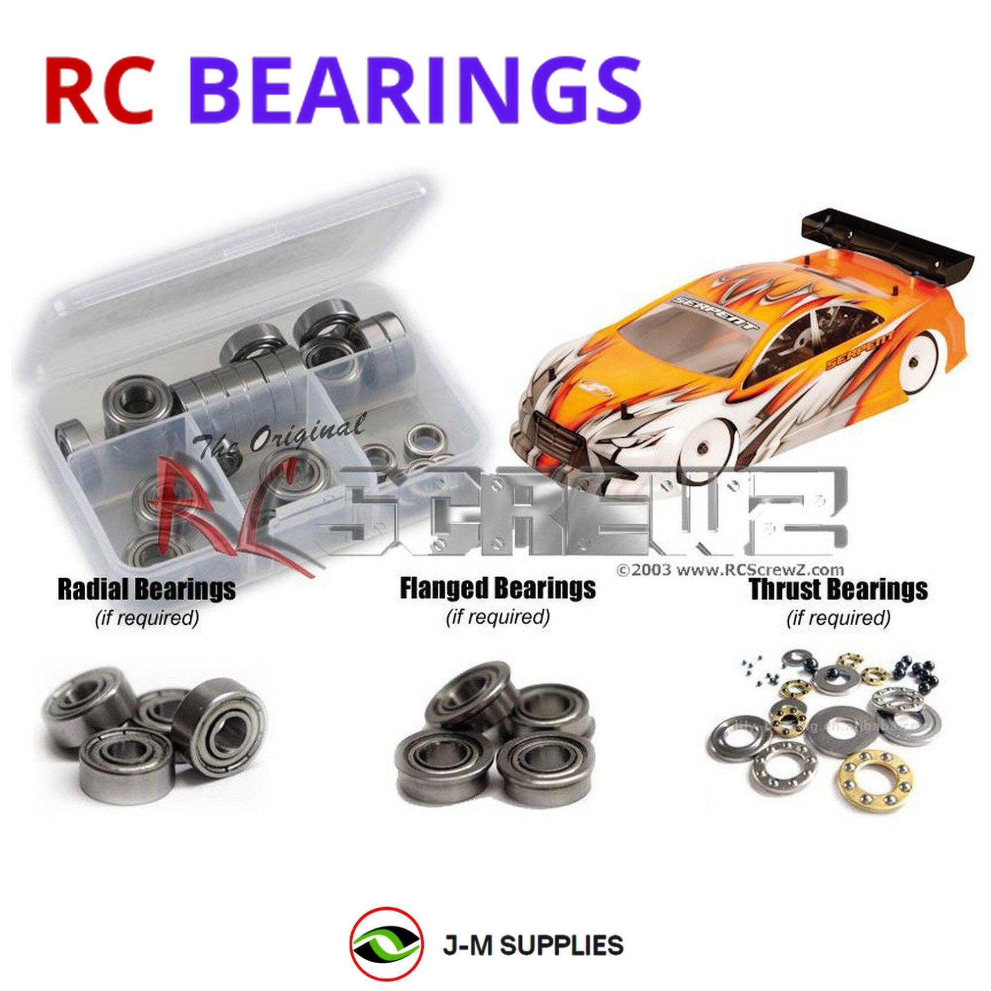 RCScrewZ Metal Shielded Bearing Kit ser032b for Serpent S411 ERYX 4.0 ...