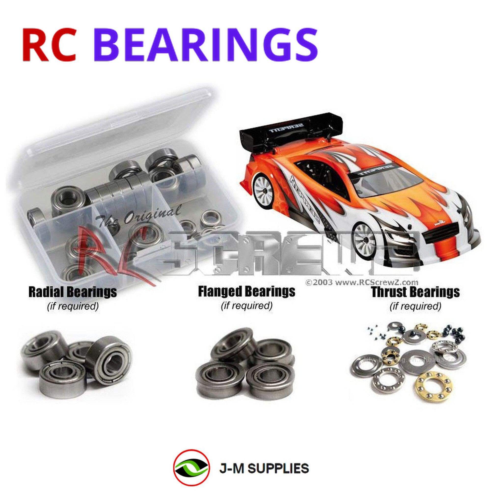 RCScrewZ Metal Shielded Bearing Kit ser040b for Serpent Natrix 748/TQ ...