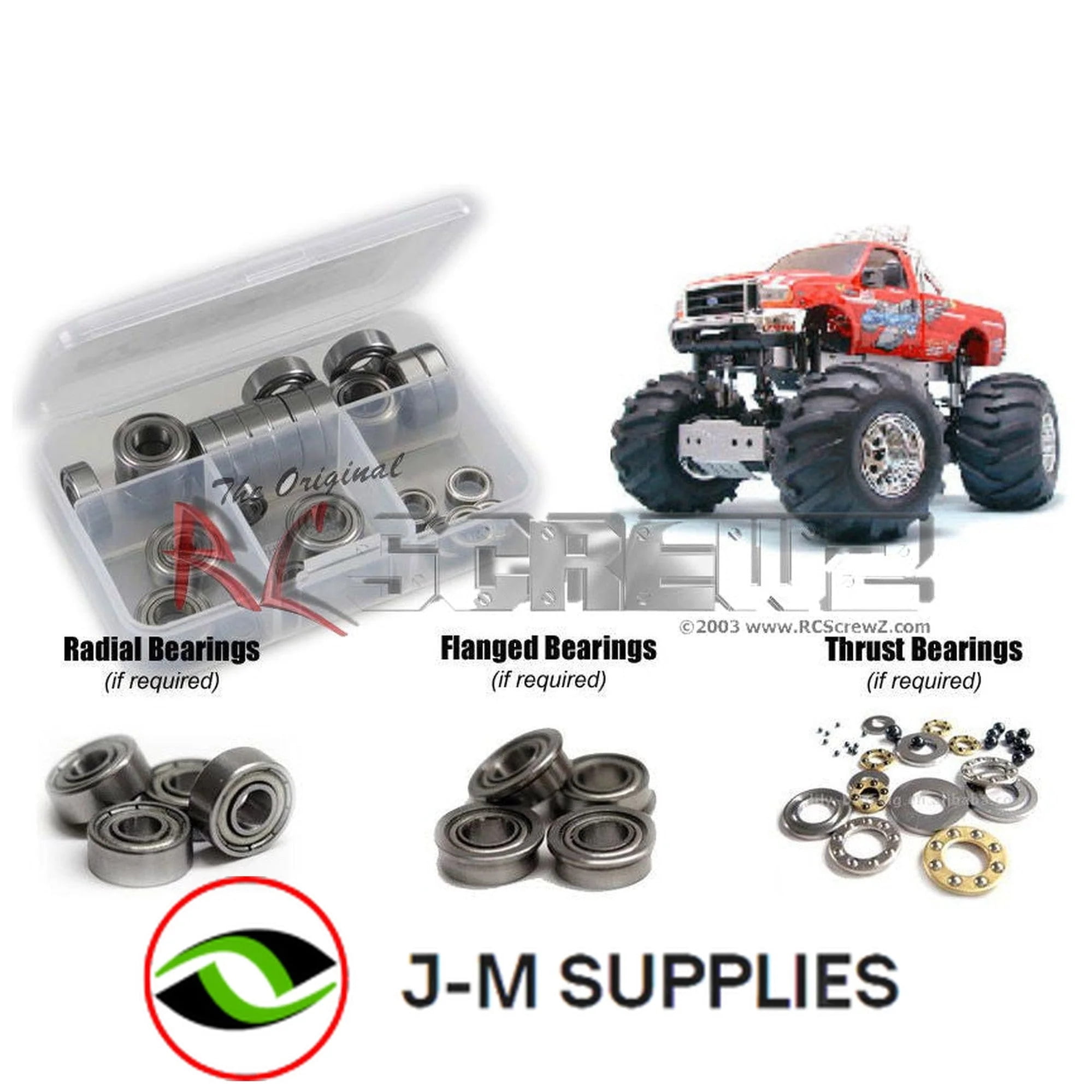 RCScrewZ Metal Shielded Bearing Kit tam017b for Tamiya Juggernaut 2 ...