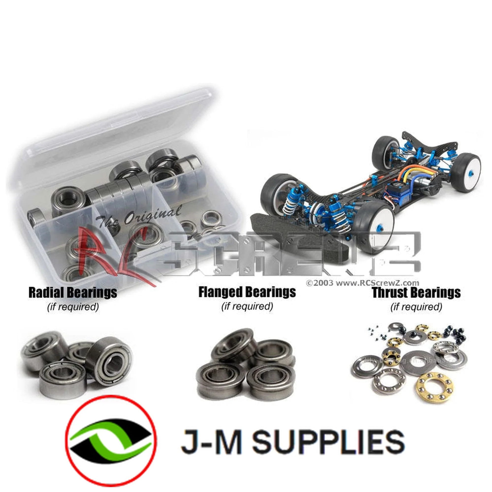 RCScrewZ Metal Shielded Bearing Kit tam141b for Tamiya TRF417 Chassis 1 ...
