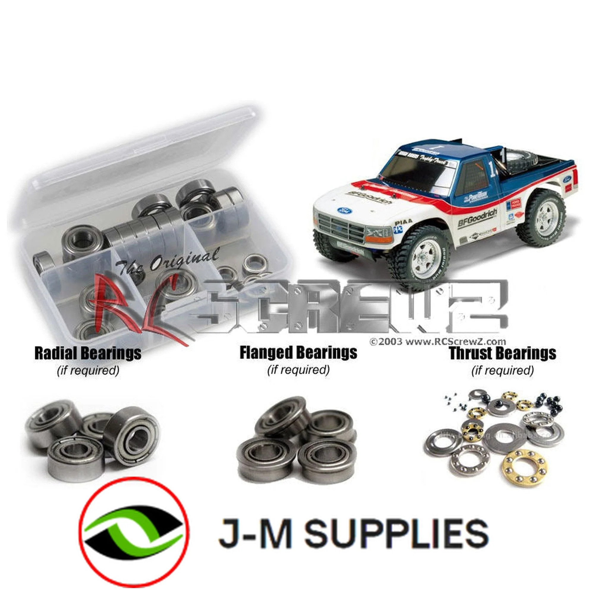 RCScrewZ Metal Shielded Bearing Kit tam146b for Tamiya Ford F150 Baja ...