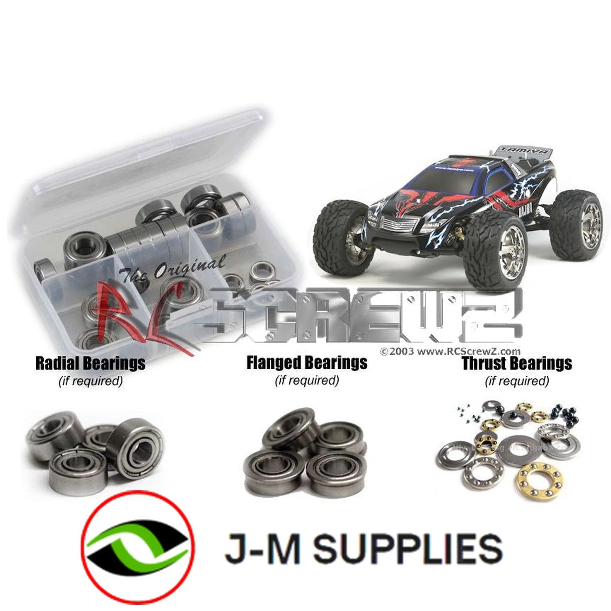 RCScrewZ Metal Shielded Bearing Kit tam152b for Tamiya Vajra 4wd #58497 ...