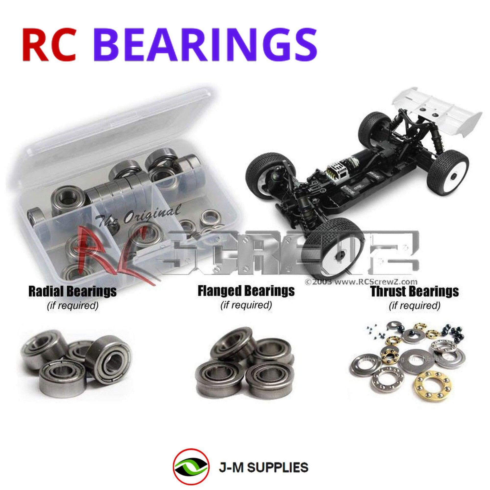 RCScrewZ Metal Shielded Bearing Kit tek012b for Tekno RC EB48.3 1/8th # ...