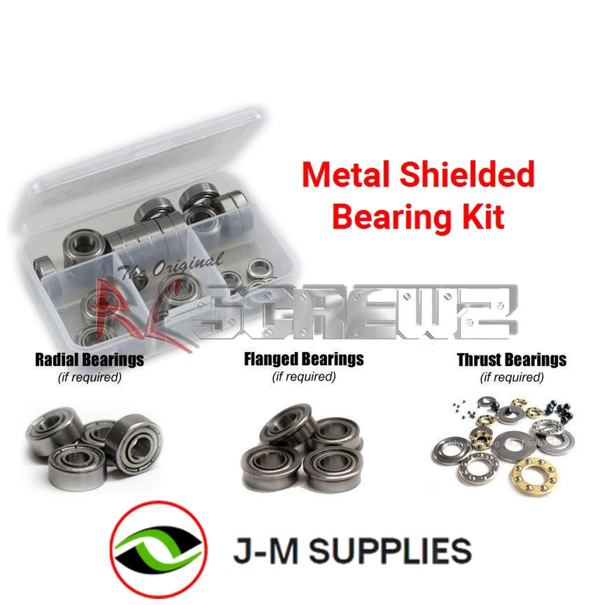 RCScrewZ Metal Shielded Bearing Kit tra008b for Traxxas 4-Tec Elec ...