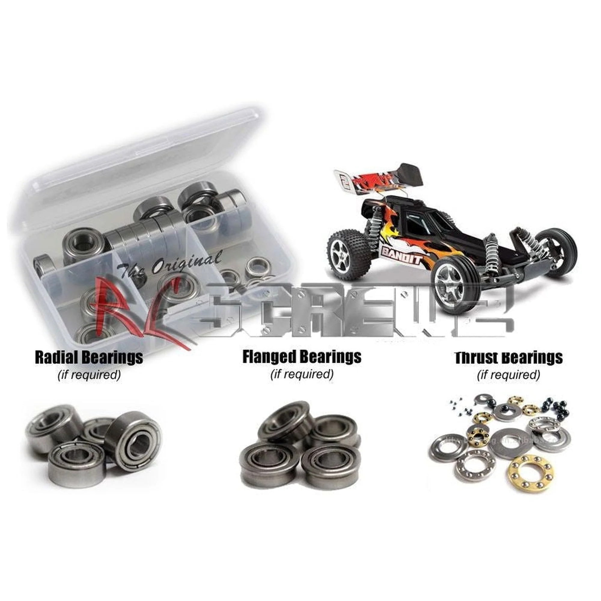 RCScrewZ Metal Shielded Bearing Kit tra022b for Traxxas Bandit XL-5 RC ...