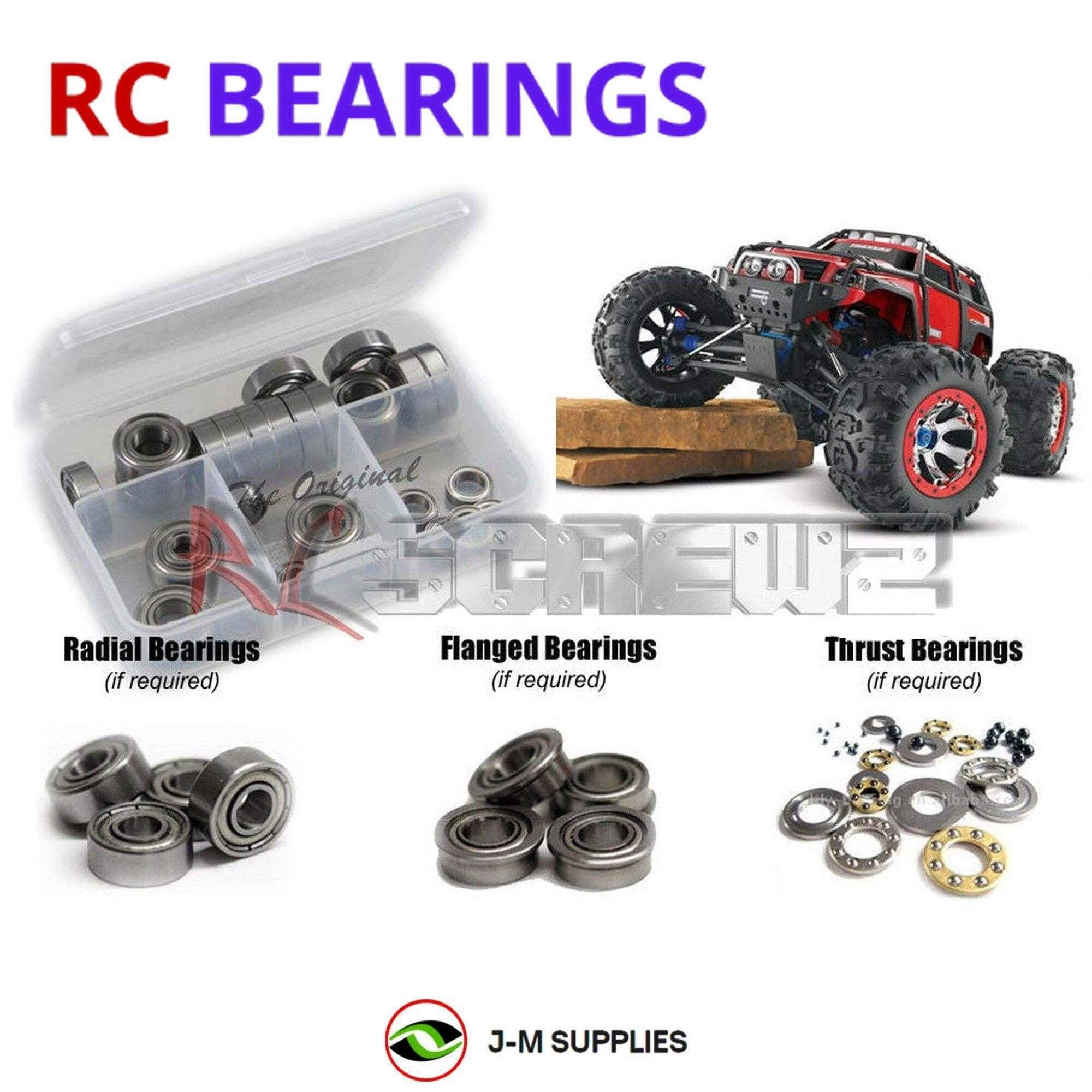 RCScrewZ Metal Shielded Bearing Kit tra036b for Traxxas Summit 1/10 ...