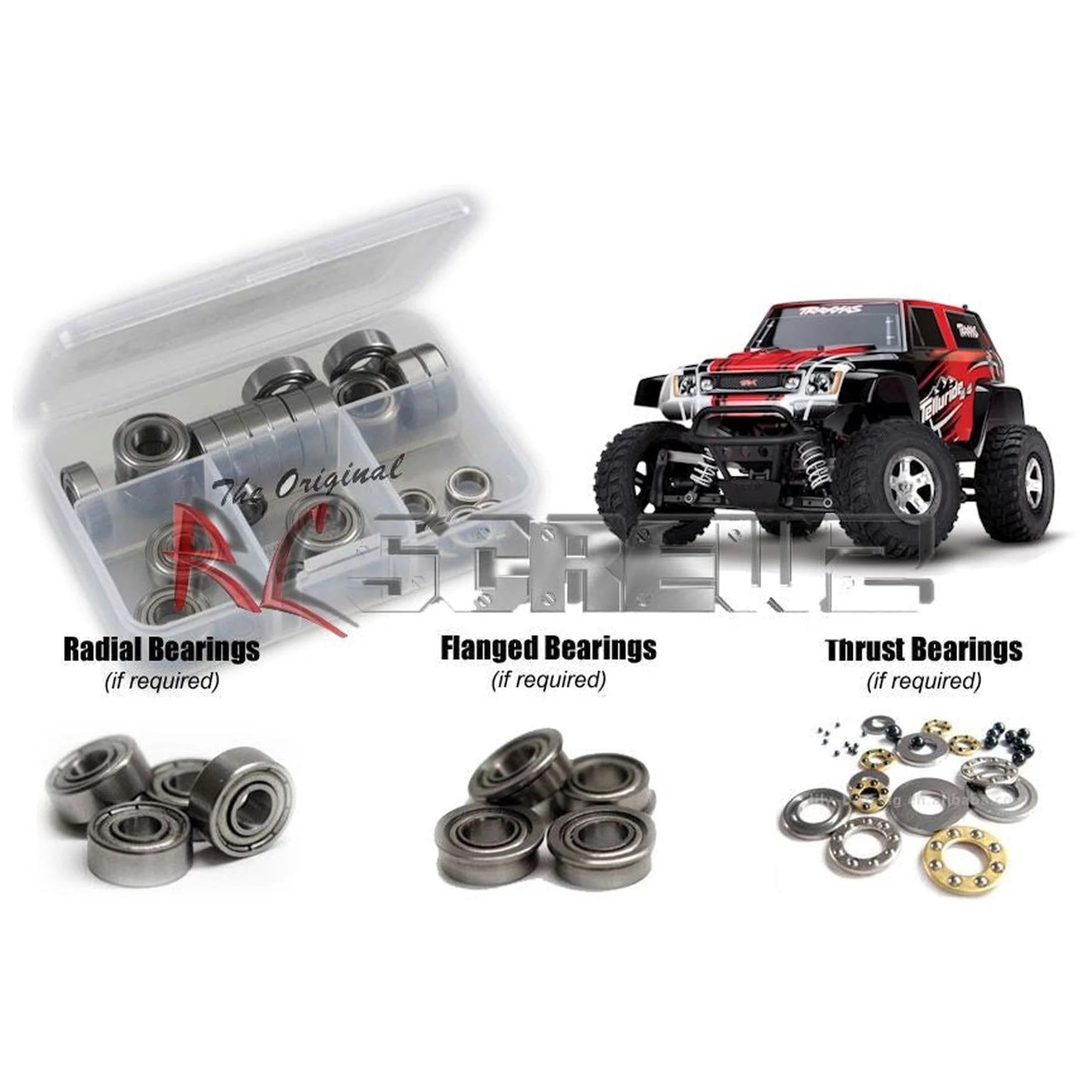 RCScrewZ Metal Shielded Bearing Kit tra052b for Traxxas Telluride 4x4 ...