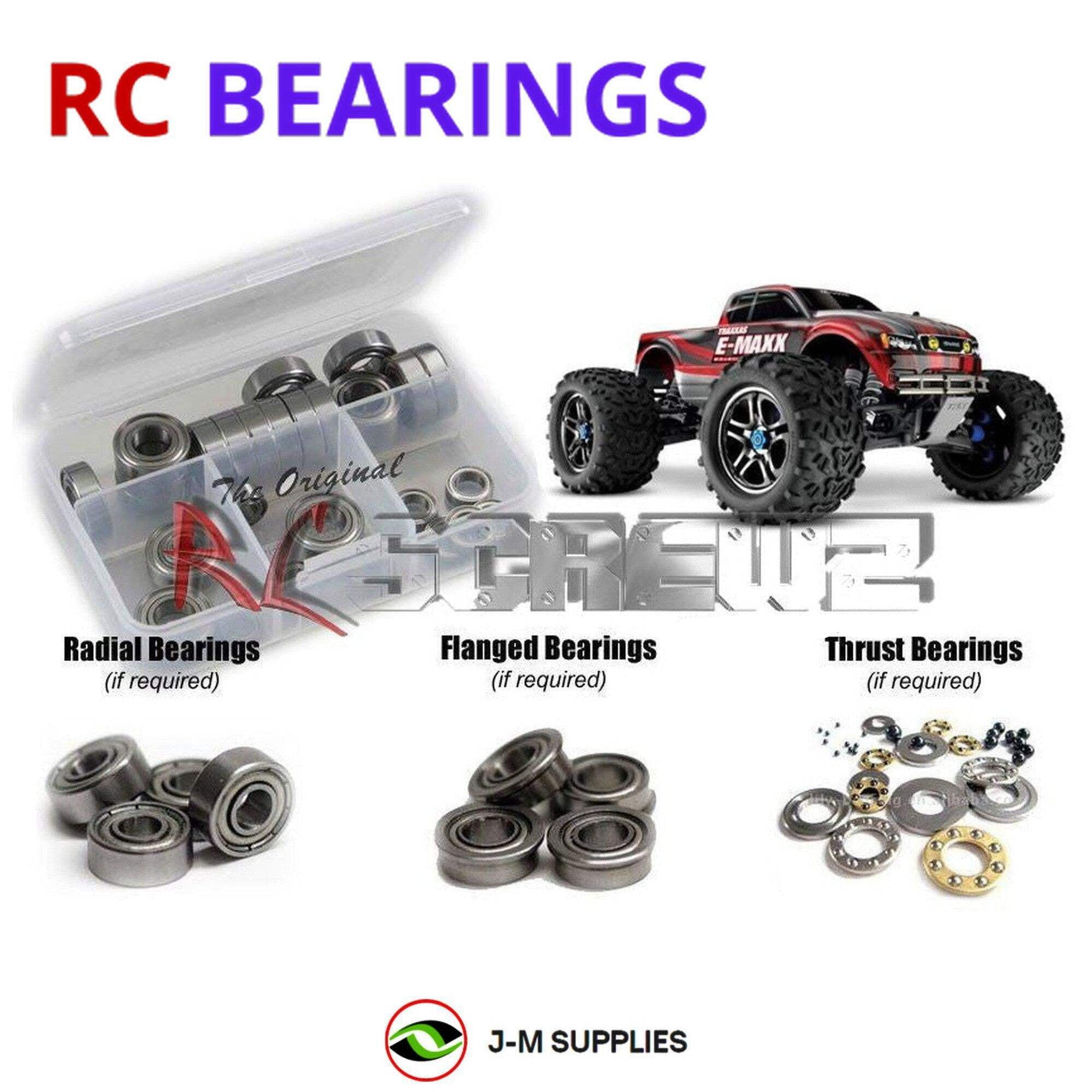 RCScrewZ Metal Shielded Bearing Kit tra062b for Traxxas E-Maxx TSM Ed ...