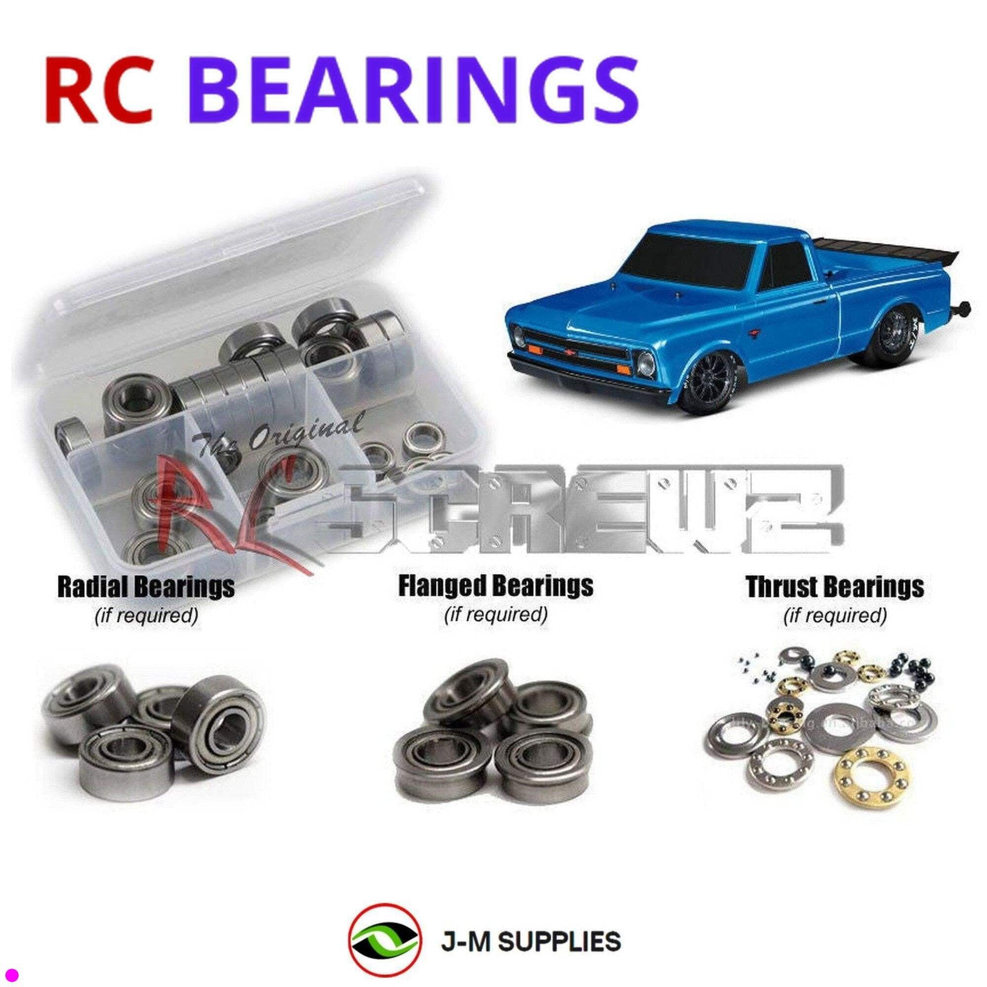 RCScrewZ Metal Shielded Bearing Kit tra098b for Traxxas Drag Slash 1/10 ...