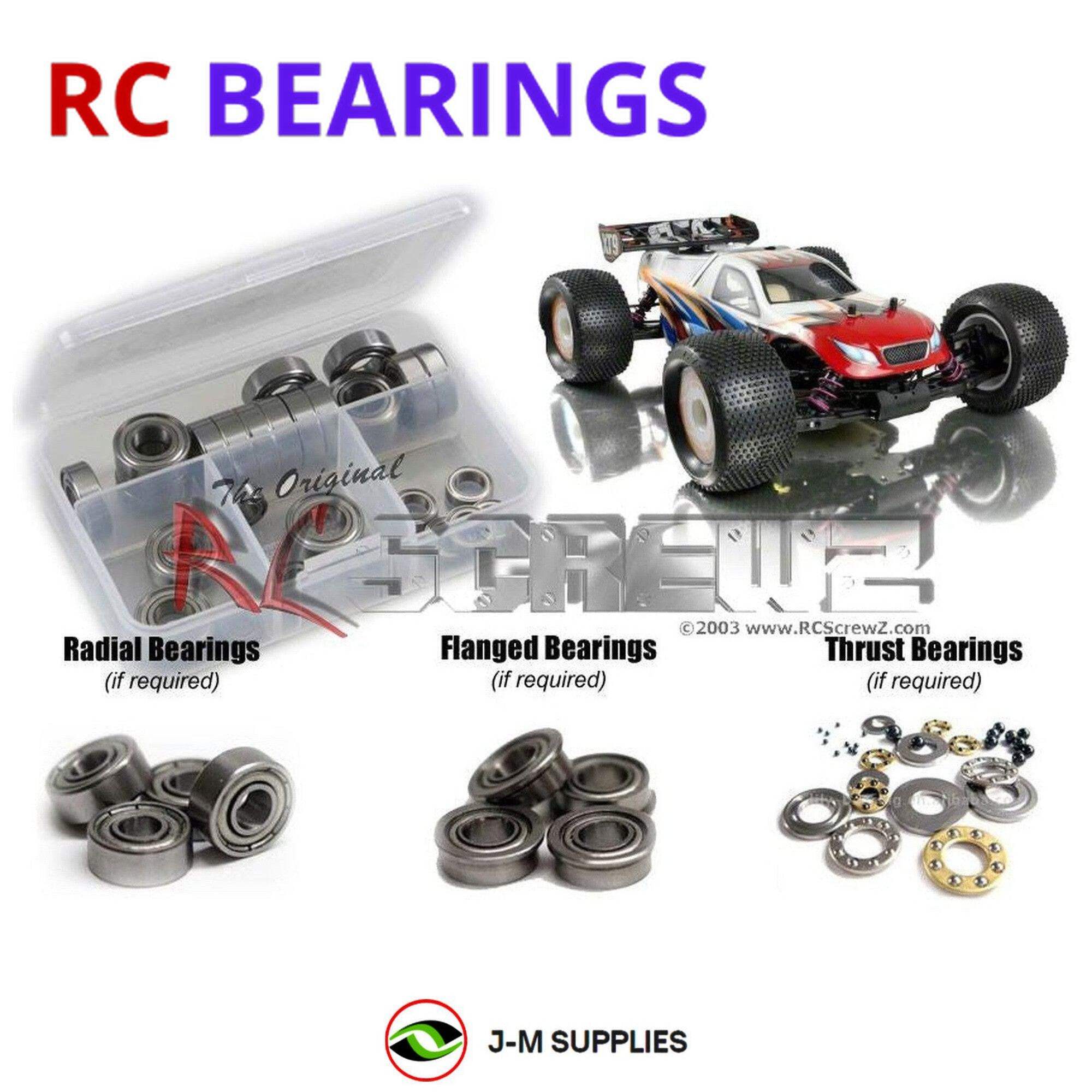 RCScrewZ Metal Shielded Bearing Kit xra044b for XRAY XT9 1/8th #350202 ...