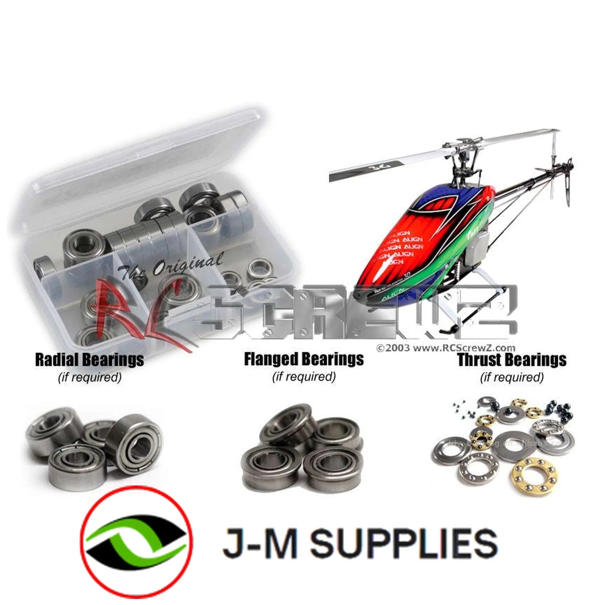 RCScrewZ Metal Shielded Bearings alg034b for Align T-REX 700N DFC RH70N07XT Helicopter RC | SET ...