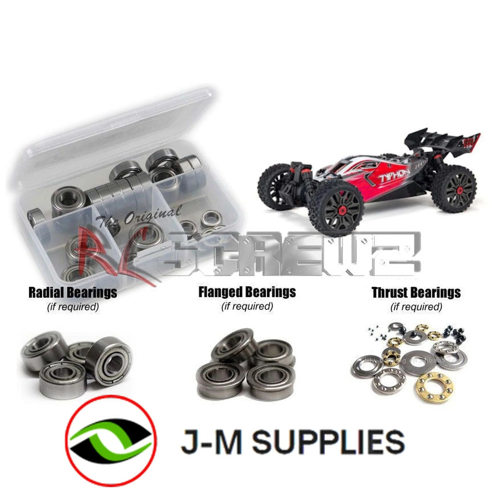 RCScrewZ Metal Shielded Bearings ara039b for Arrma RC Typhon 3s 4x4 V3 ARA4306V3 RC Car | UPG ...