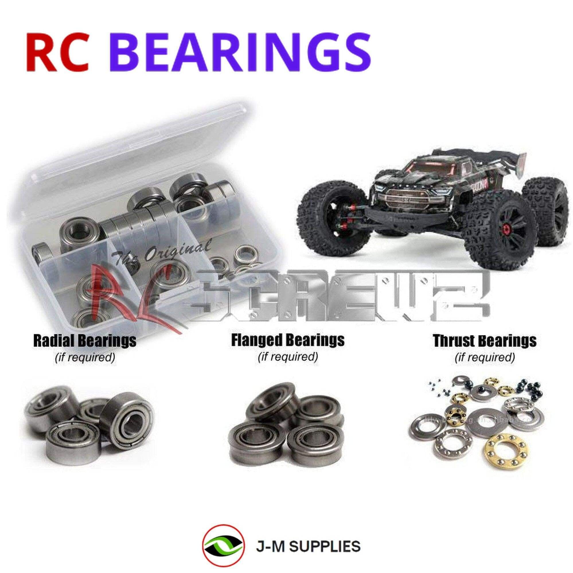 RCScrewZ Metal Shielded Bearings ara040b for Arrma Kraton 1/5 4WD EXB ...