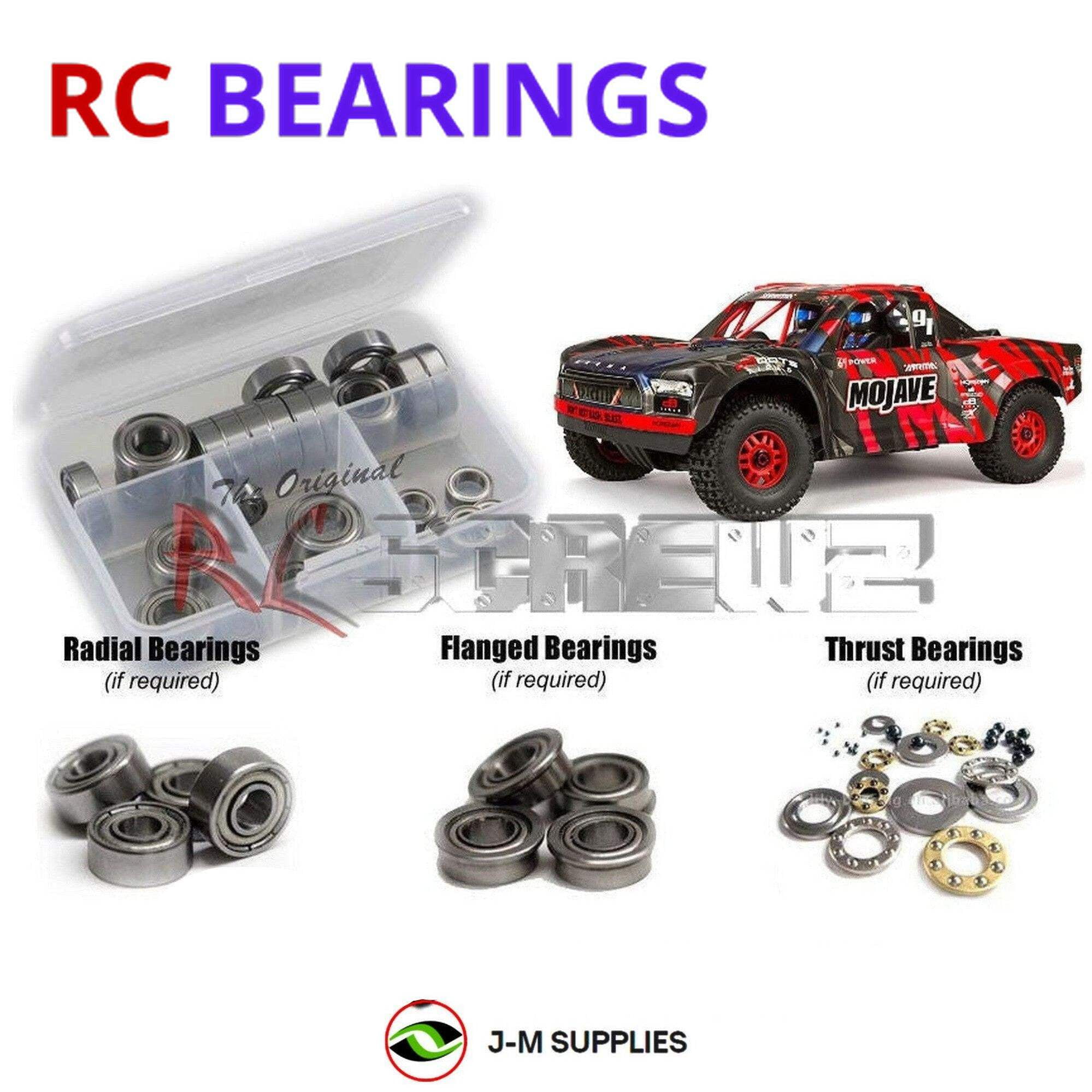RCScrewZ Metal Shielded Bearings ara049b for Arrma MOJAVE 6S V2 4WD BLX ...
