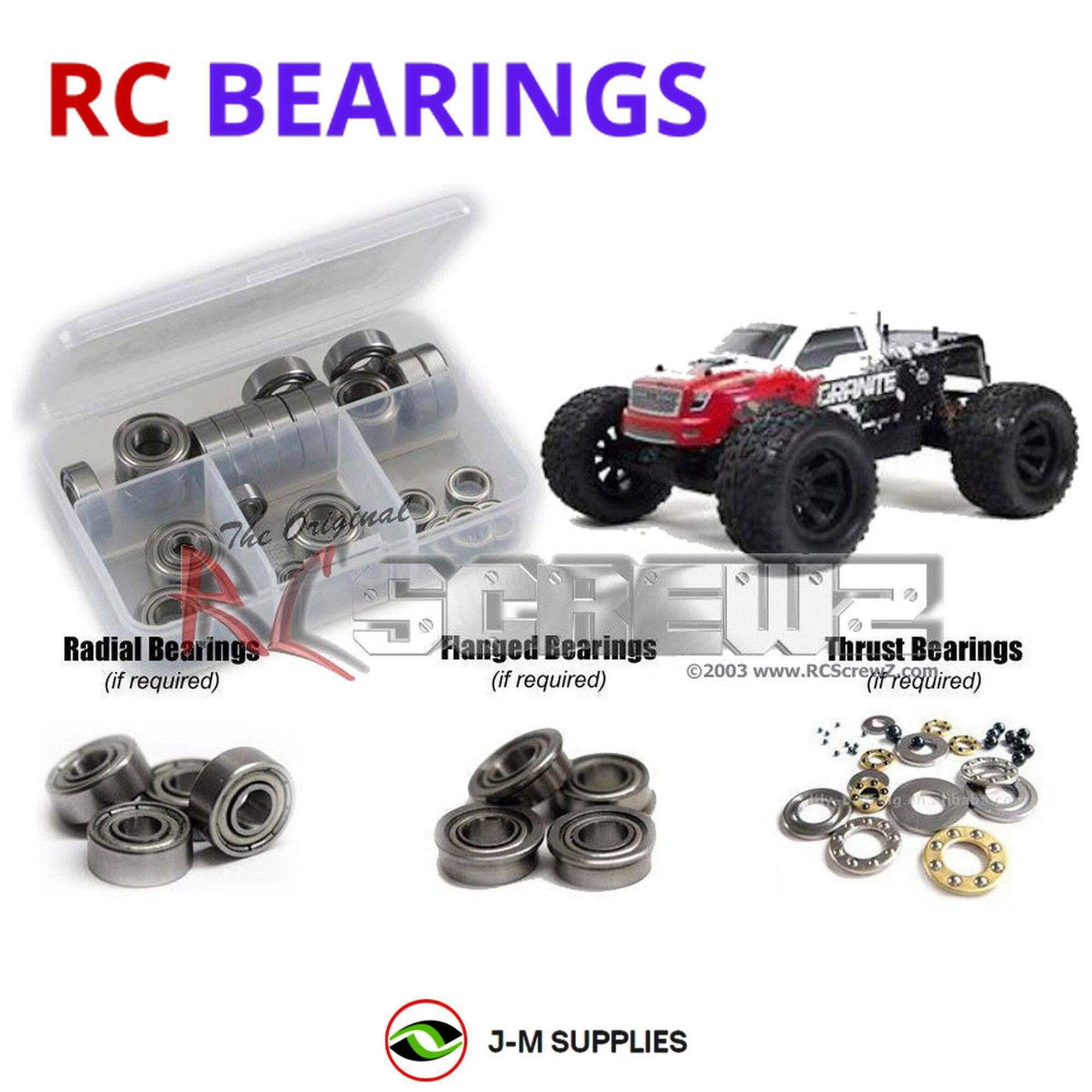 RCScrewZ Metal Shielded Bearings arrm002b for Arrma RC Granite BLS 1 ...