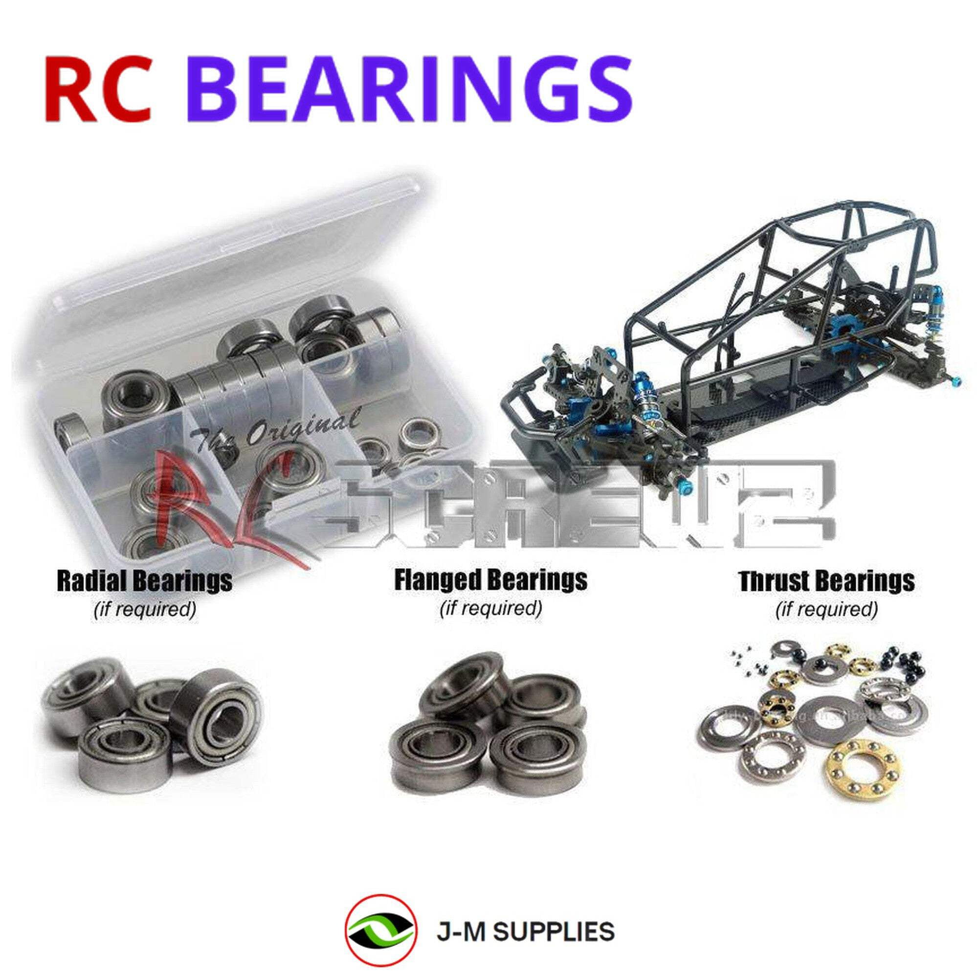 RCScrewZ Metal Shielded Bearings cus022b for Custom Works Enforcer 8 ...