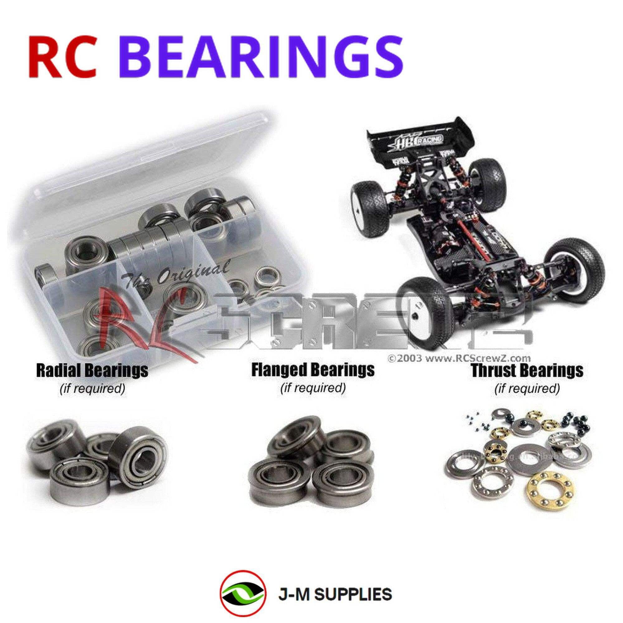 RCScrewZ Metal Shielded Bearings hot046b for HB Racing D4 Evo3 4wd 1/10 ...