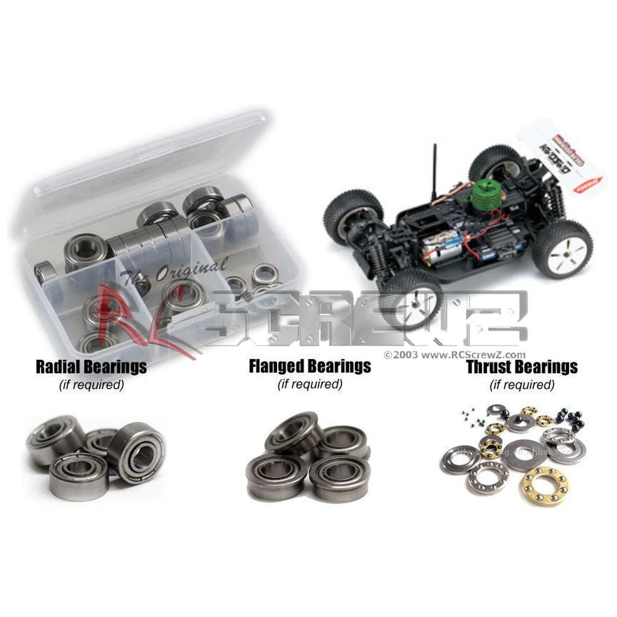 RCScrewZ Metal Shielded Bearings kyo059b for Kyosho Inferno Half 8 Mini ...