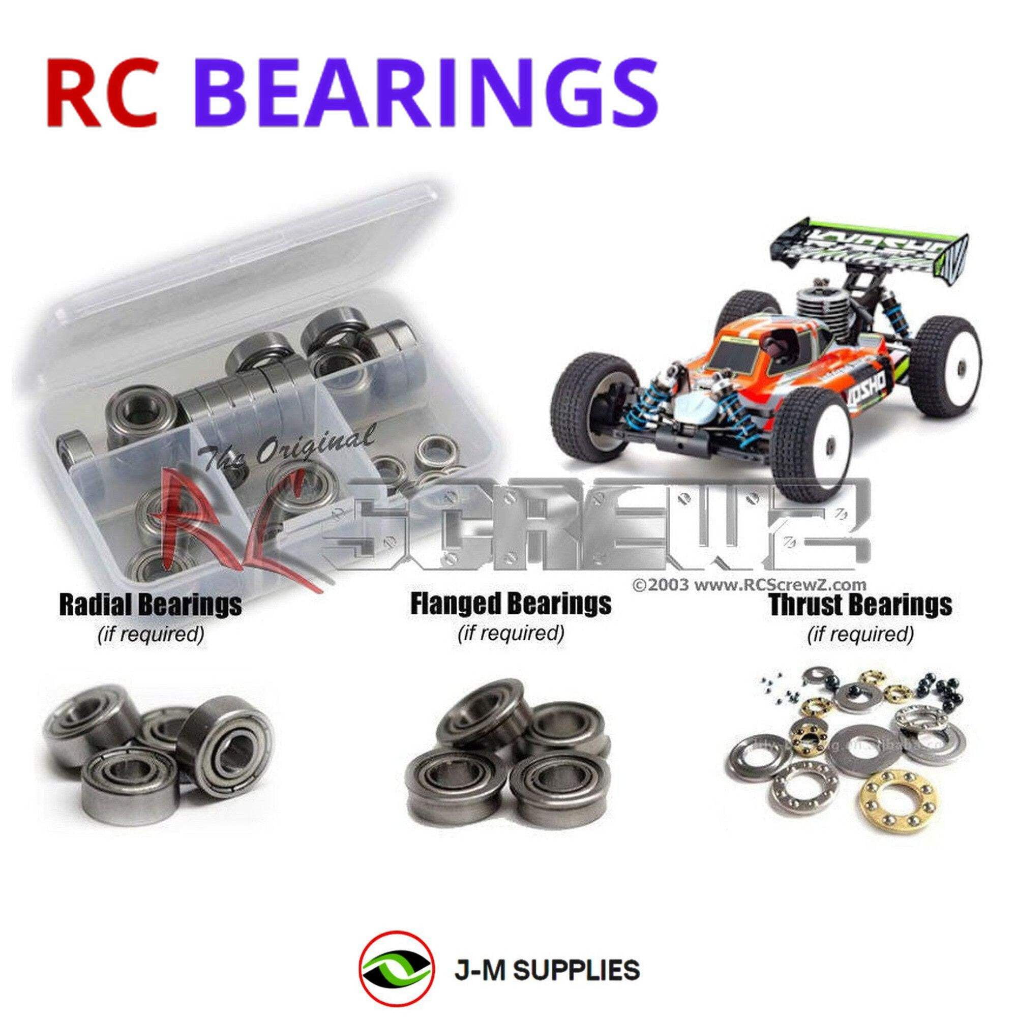 RCScrewZ Metal Shielded Bearings kyo196b for Kyosho Inferno MP9 TKI4 V2 ...