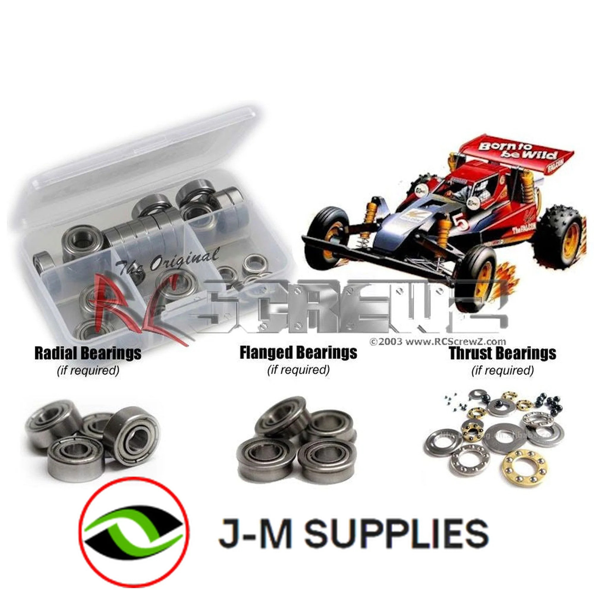 RCScrewZ Metal Shielded Bearings tam157b for Tamiya Falcon 1/10 Vintage ...