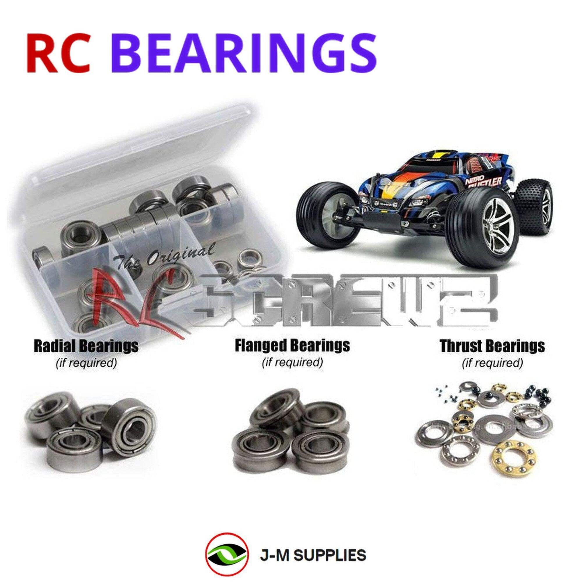 RCScrewZ Metal Shielded Bearings tra006b for Traxxas Nitro Rustler 2.5 ...