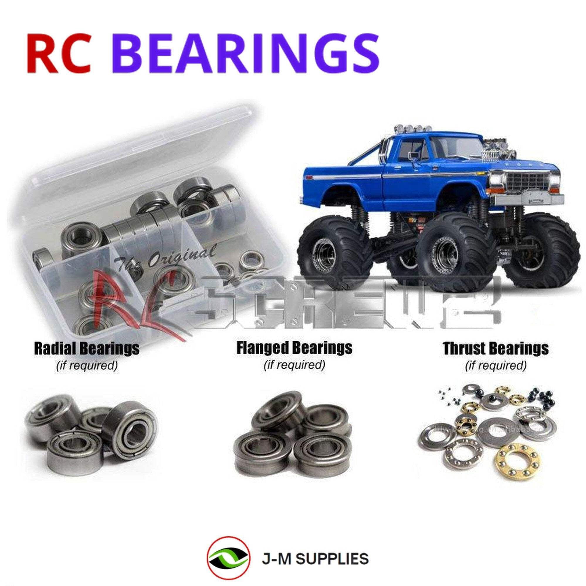 RCScrewZ Metal Shielded Bearings tra124b for Traxxas TRX-4 MT 1/18 Ford ...