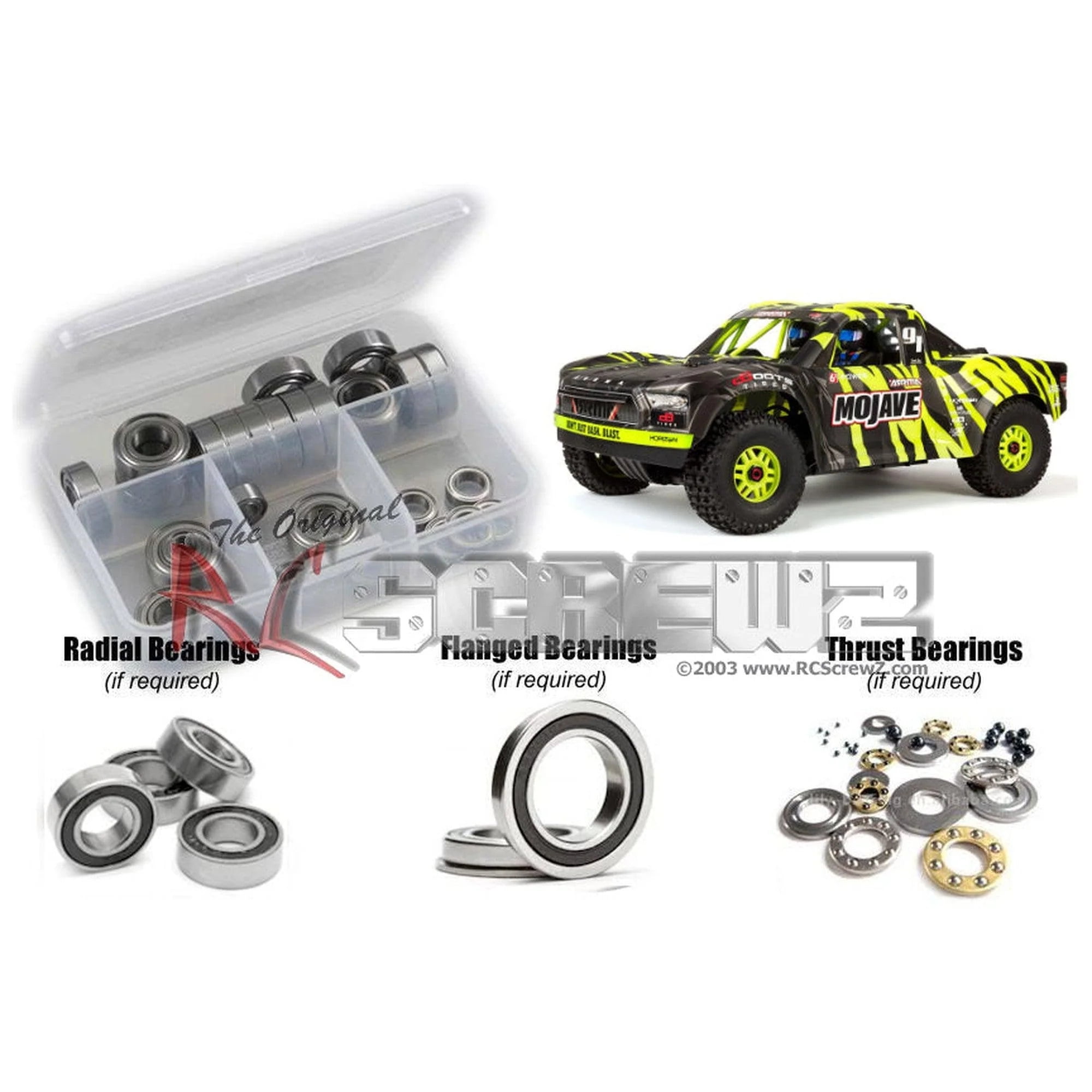 RCScrewZ Rubber Shielded Bearing Kit ara023r for Arrma RC Mojave 6s BLX ...