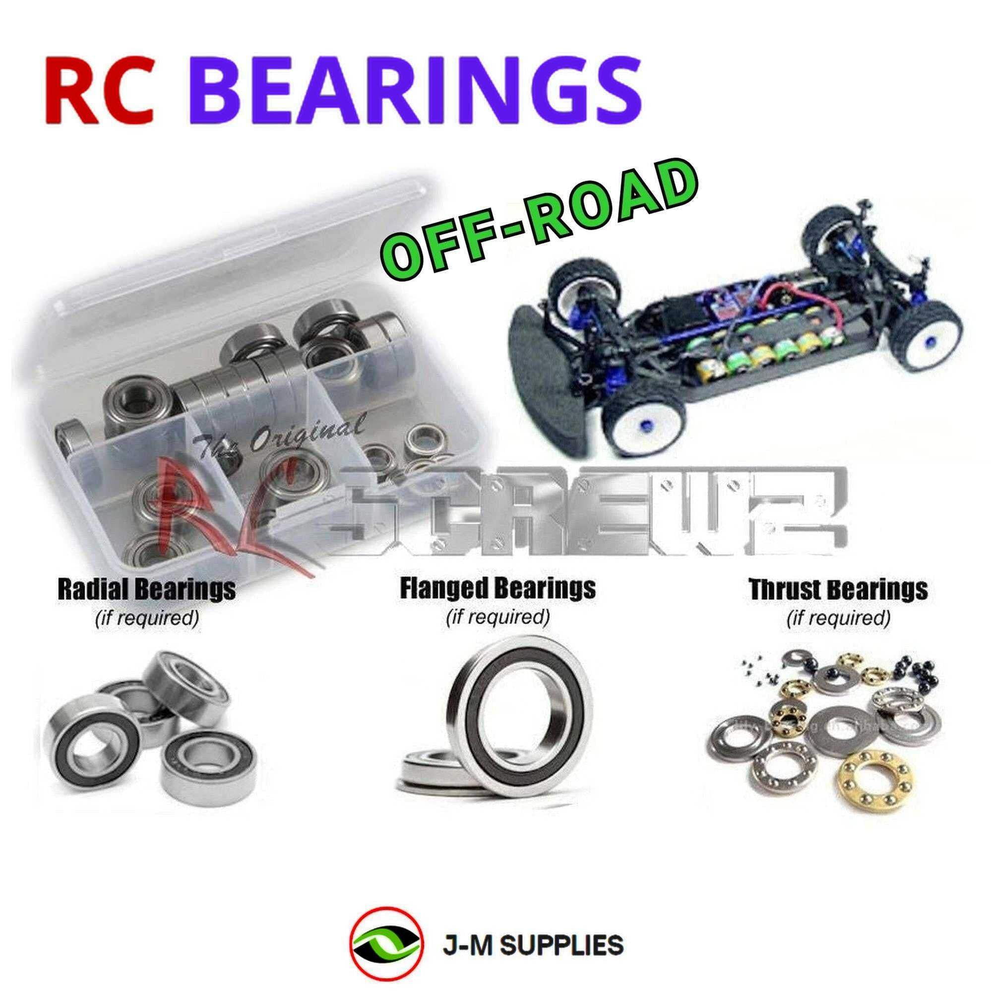 RCScrewZ Rubber Shielded Bearing Kit ass019r for Associated TC4 RTR ...